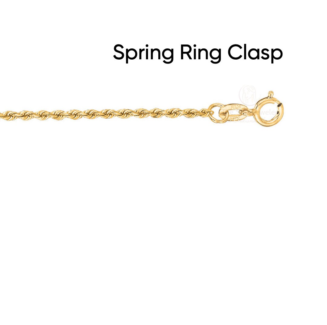 14K Solid Gold Rope Chain, Diamond Cut Rope Chain, Gold Rope Chain for ...