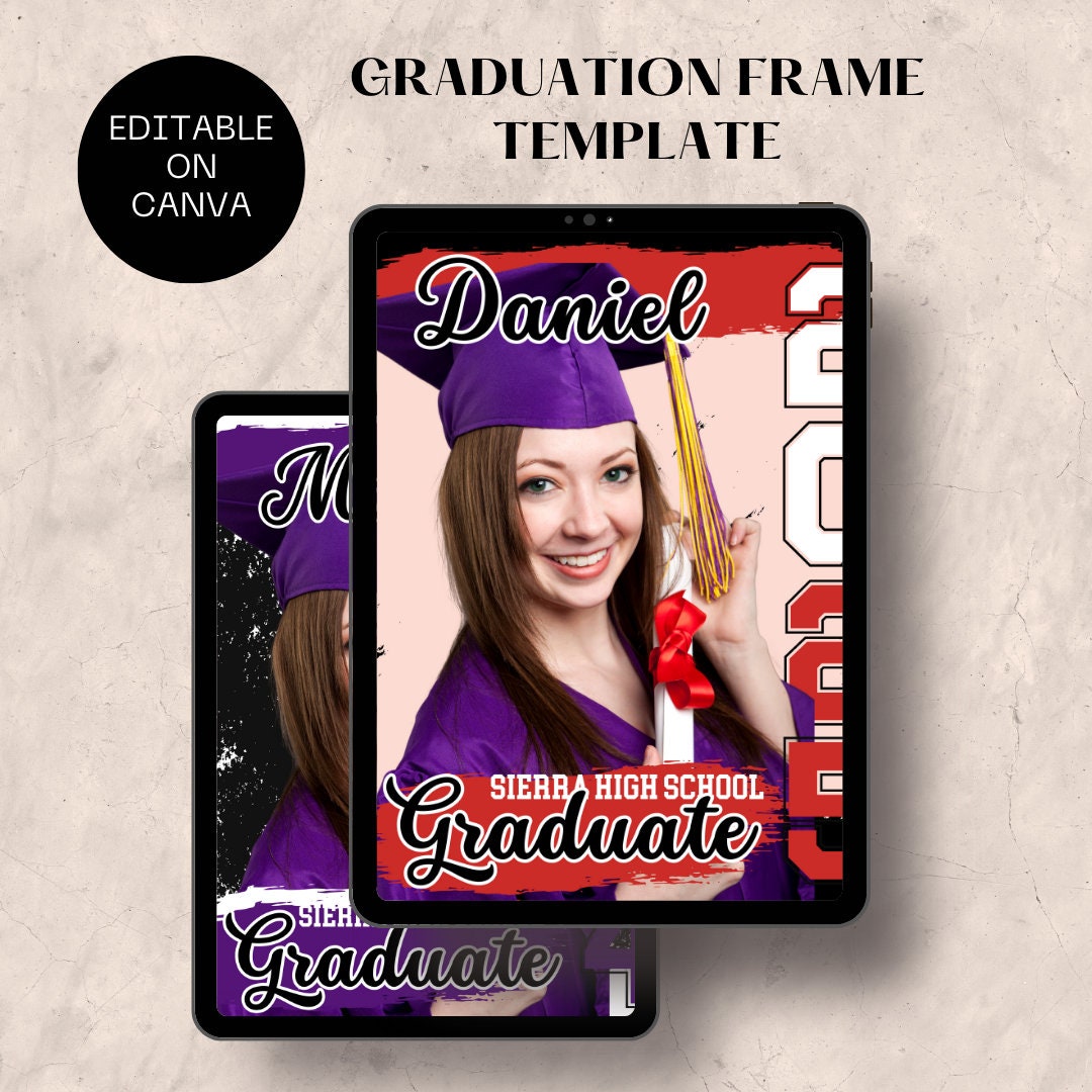 Graduation Frame Template, DIY Diploma Display, Custom Photo Frame ...