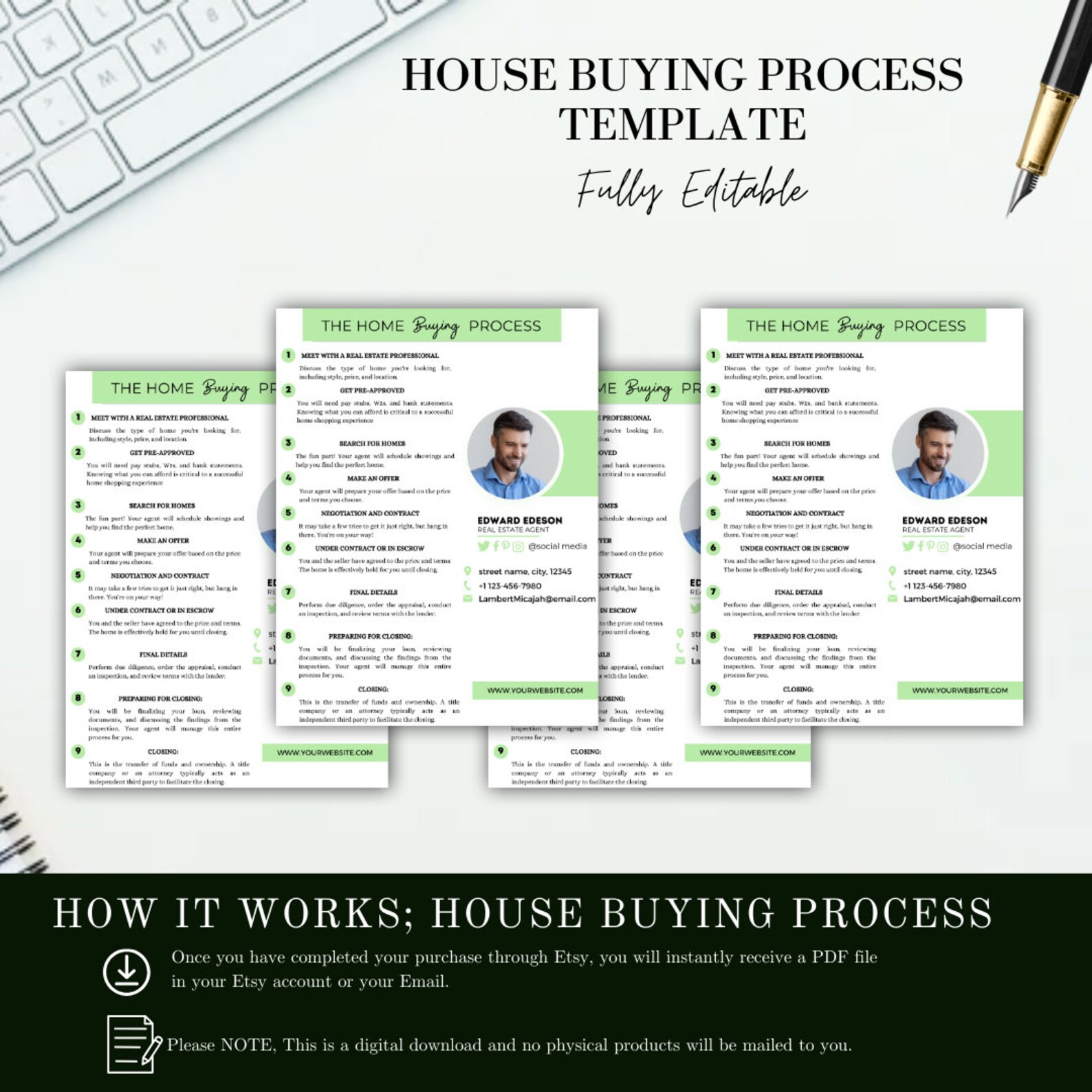Printable House Buying Planner, Home Purchase Checklist, Real Estate ...