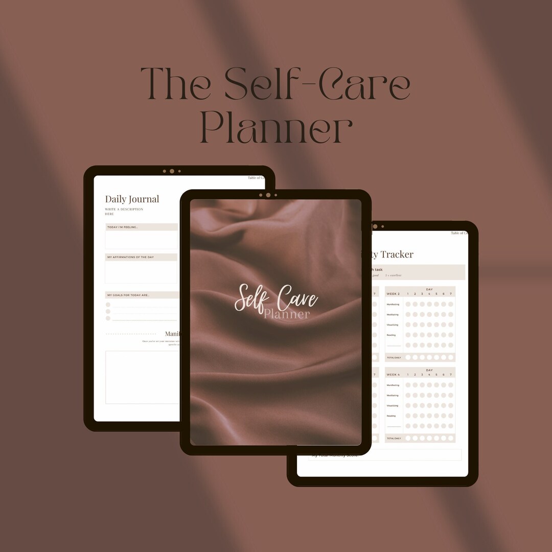 Self Care Planner, Self Care Planner Digital, Self Care Journal ...