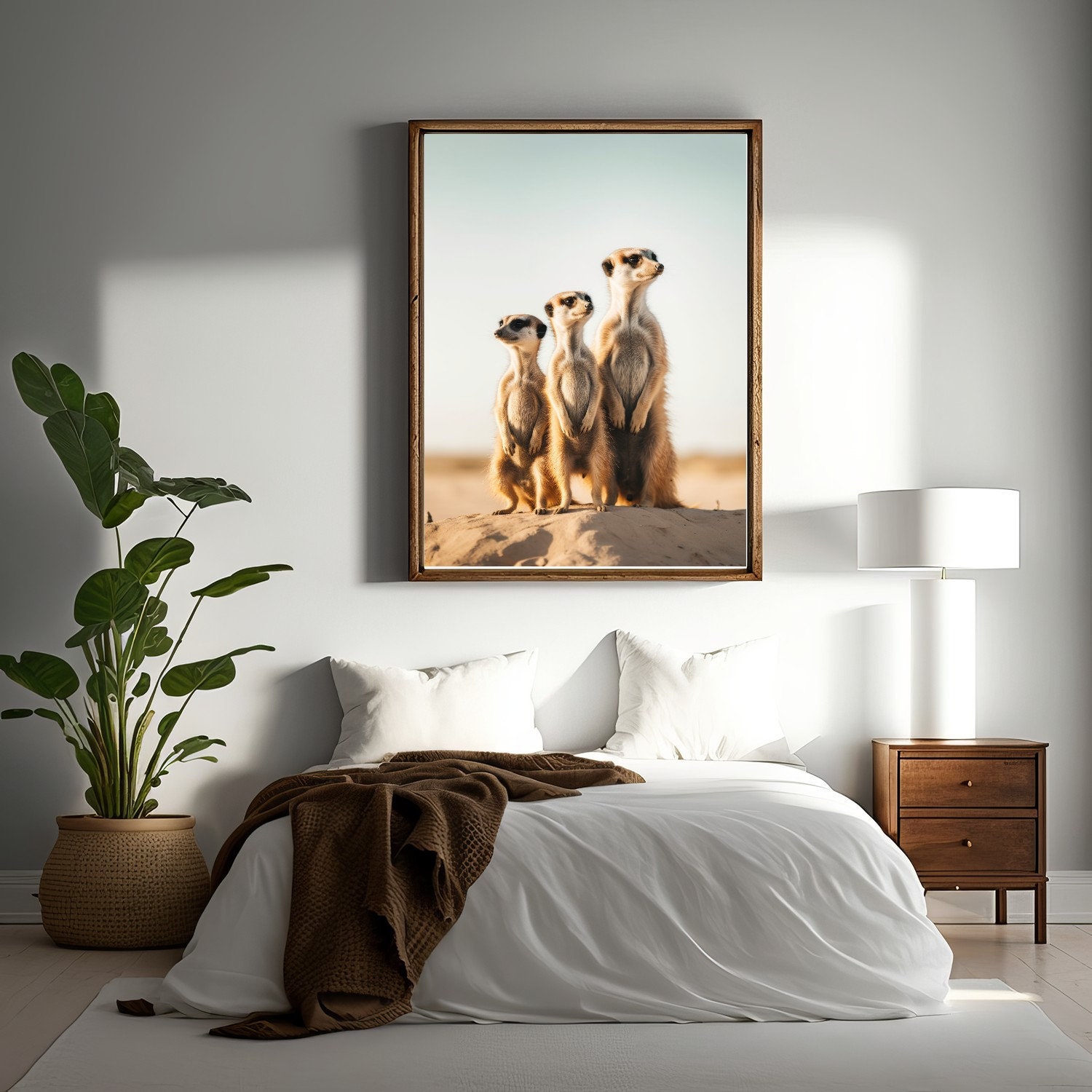Meerkat Family Wall Art Kalahari Desert Print Curious - Etsy