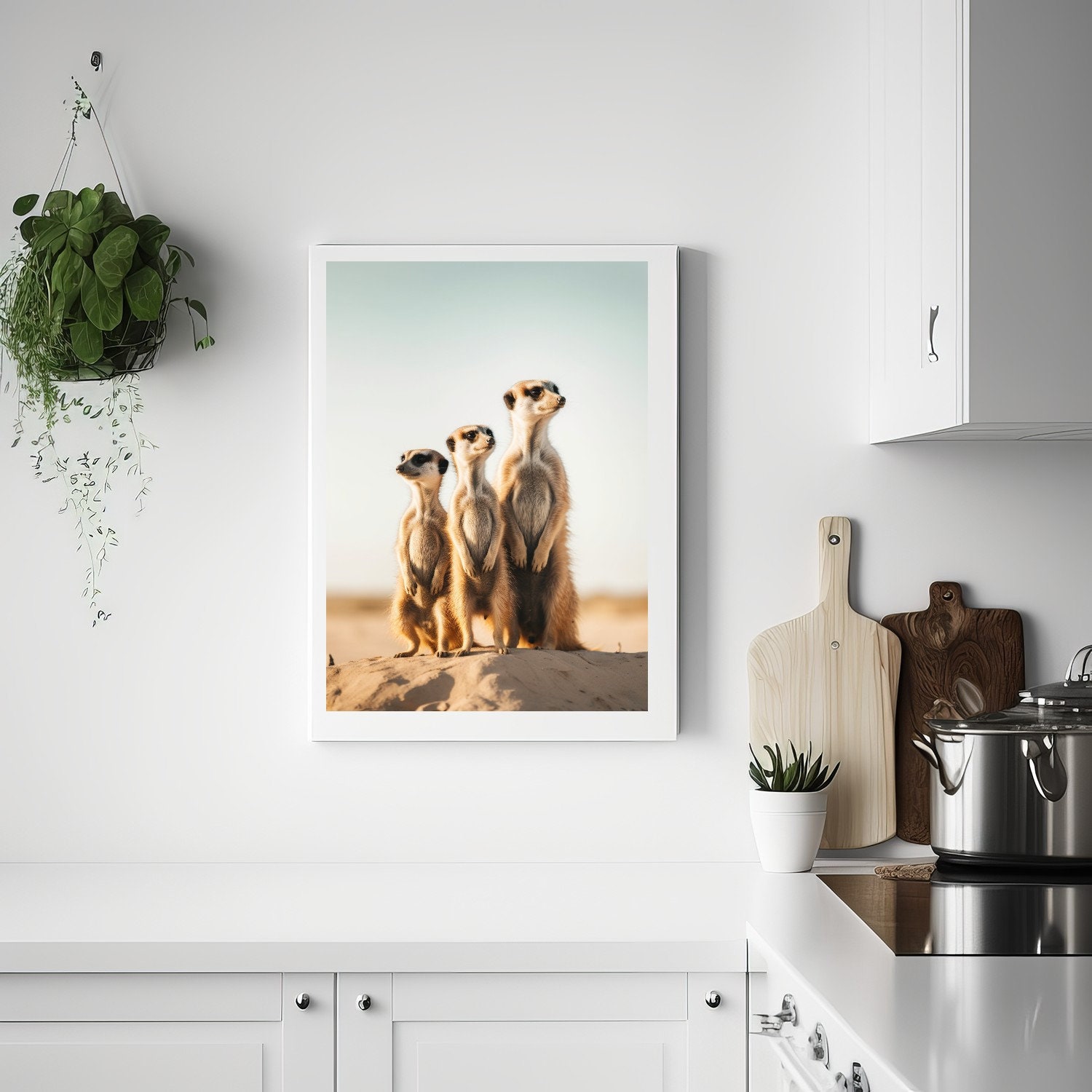 Meerkat Family Wall Art Kalahari Desert Print Curious - Etsy