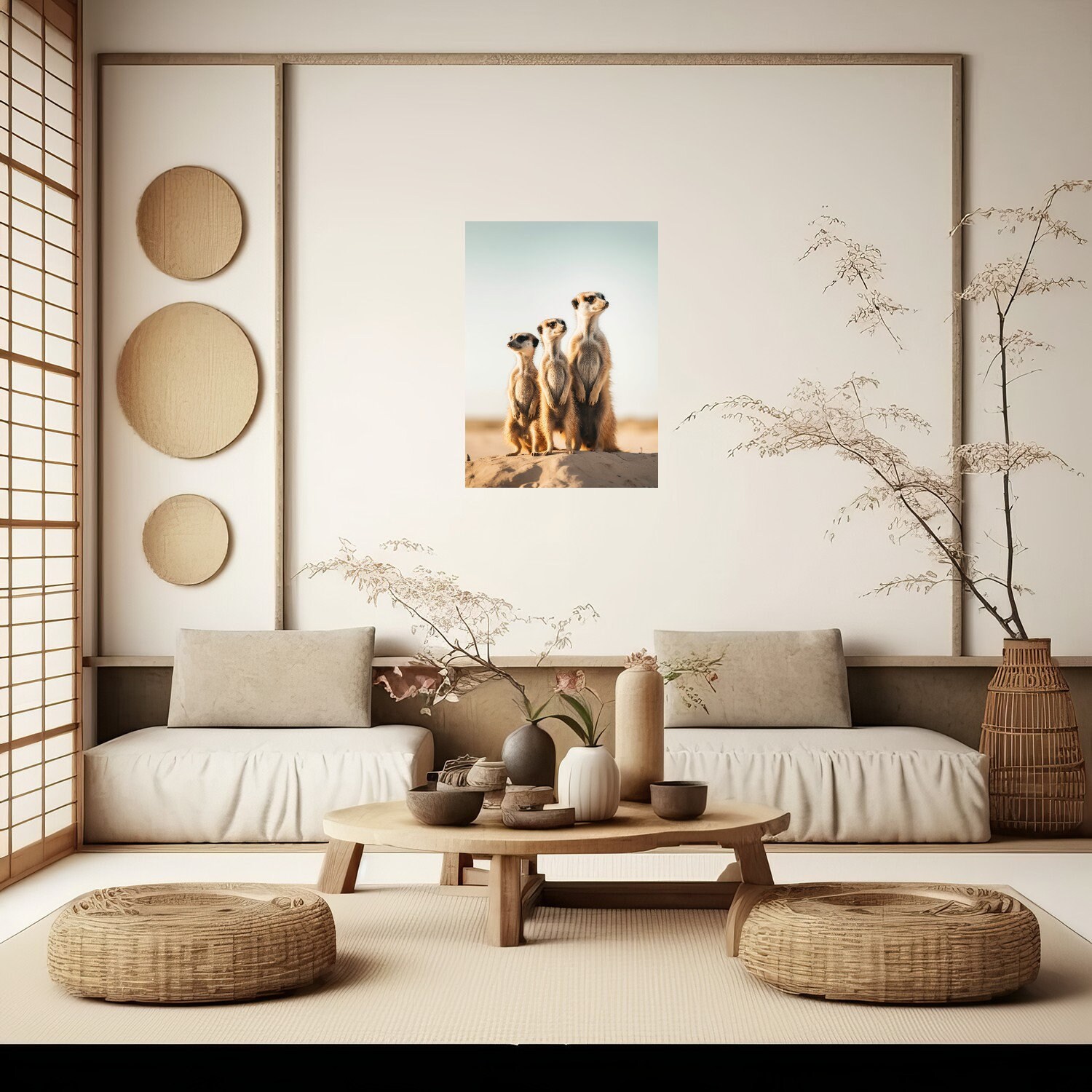 Meerkat Family Wall Art Kalahari Desert Print Curious - Etsy