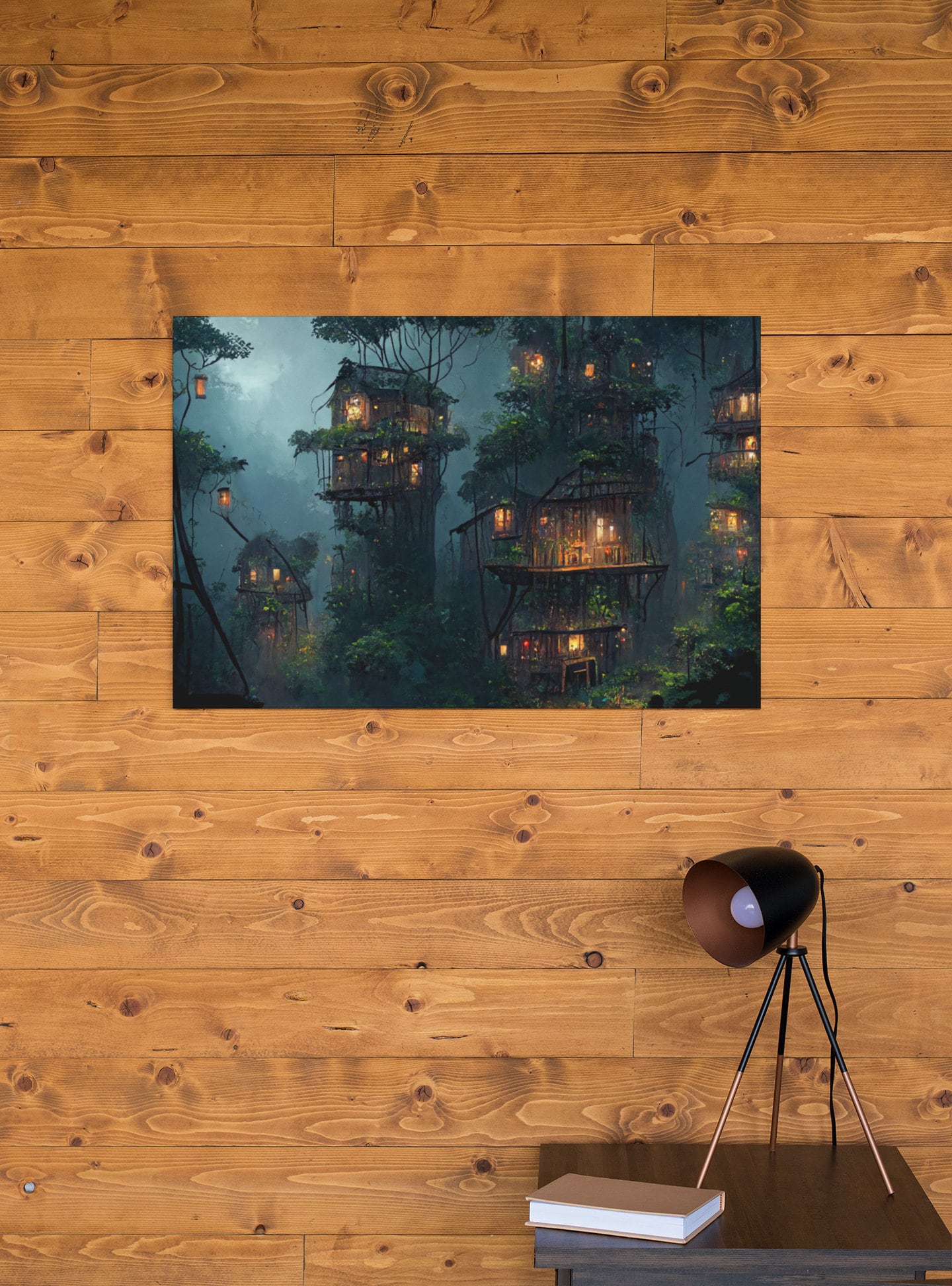 Enchanted Forest Magical Jungle Treetop Village 2 Poster - Etsy