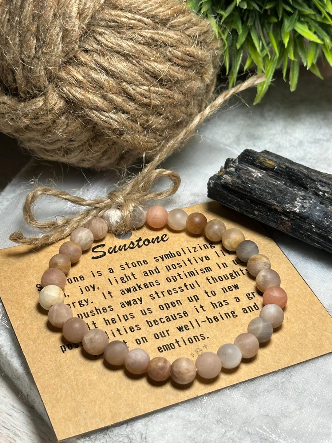 Natural Matte Sunstone Gemstone Bracelet 6mm Libra Leo Birthstone|stone ...