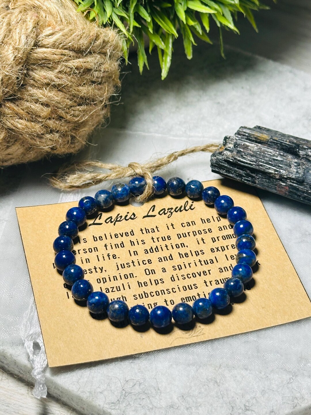 100%natural Lapis Lazuli Gemstone Bracelet 6.5 Mm Leo Birthstone ...