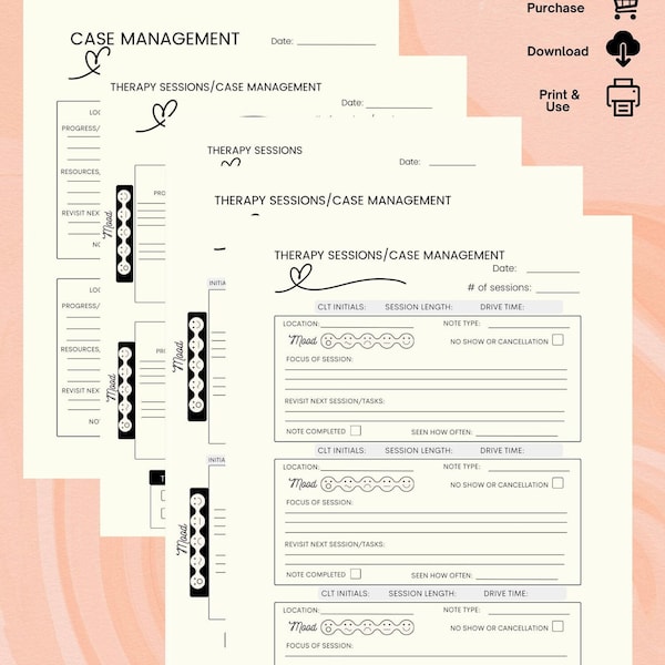 Therapy Notes Case Management - Etsy
