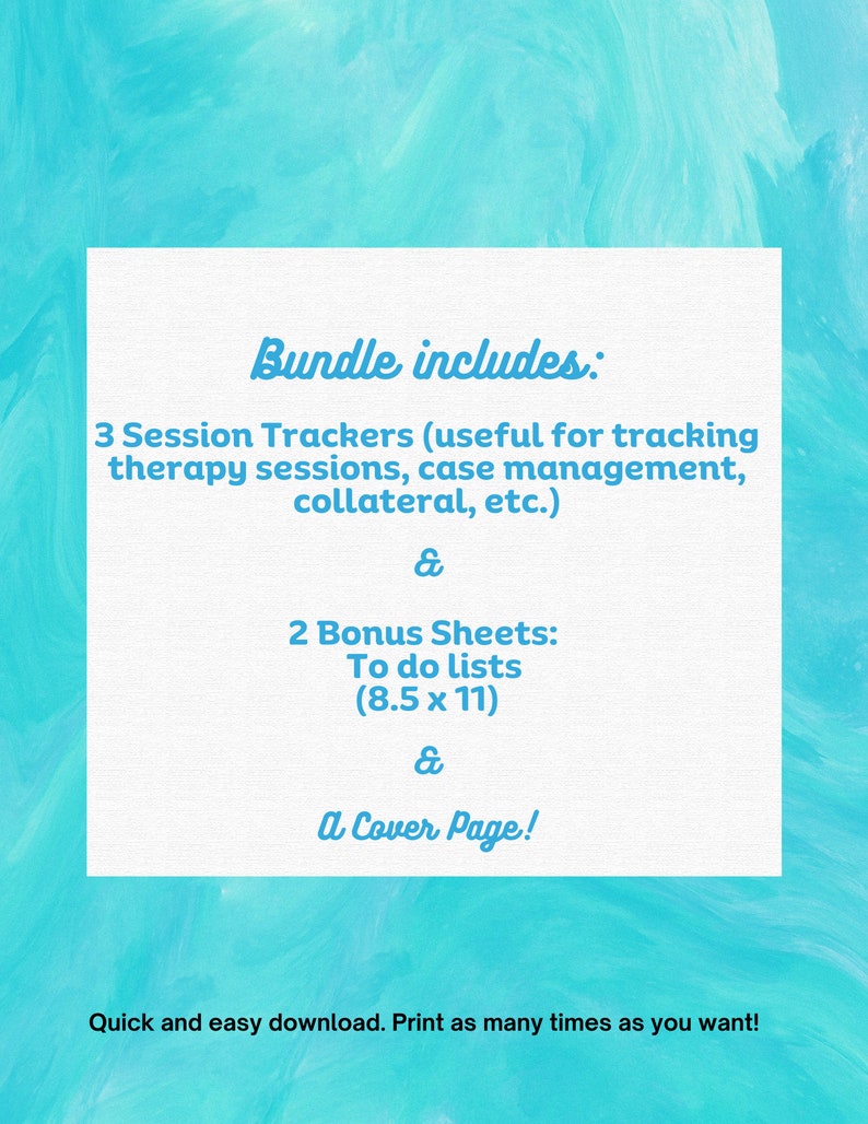 Mental Health Session Tracker - Etsy