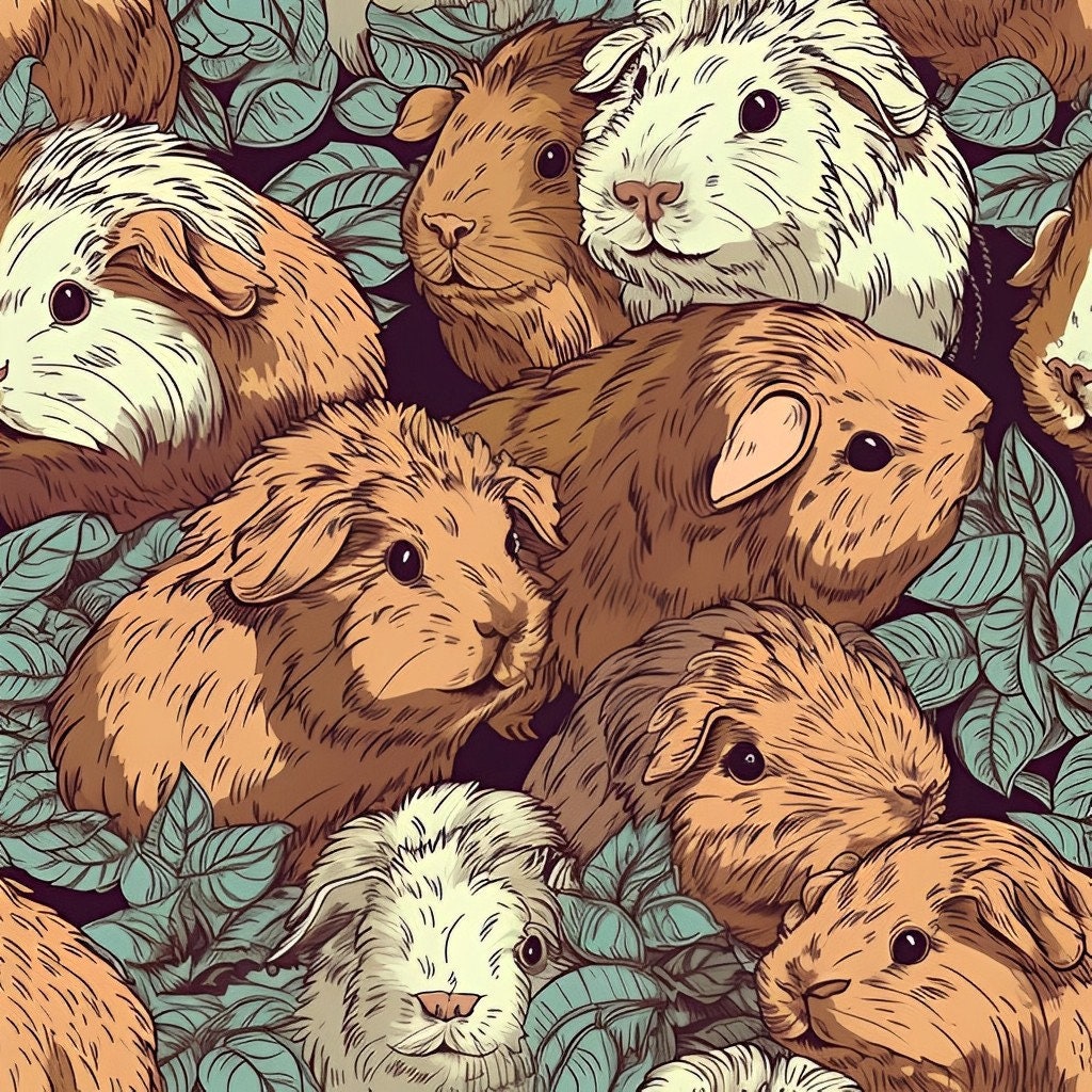 Guinea Pig Pattern Digital Pattern Seamless Pattern - Etsy