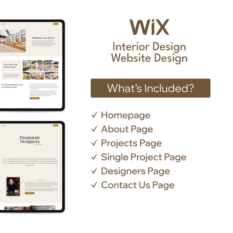 Interior Designer Website Template, Wix Site Template for Home ...