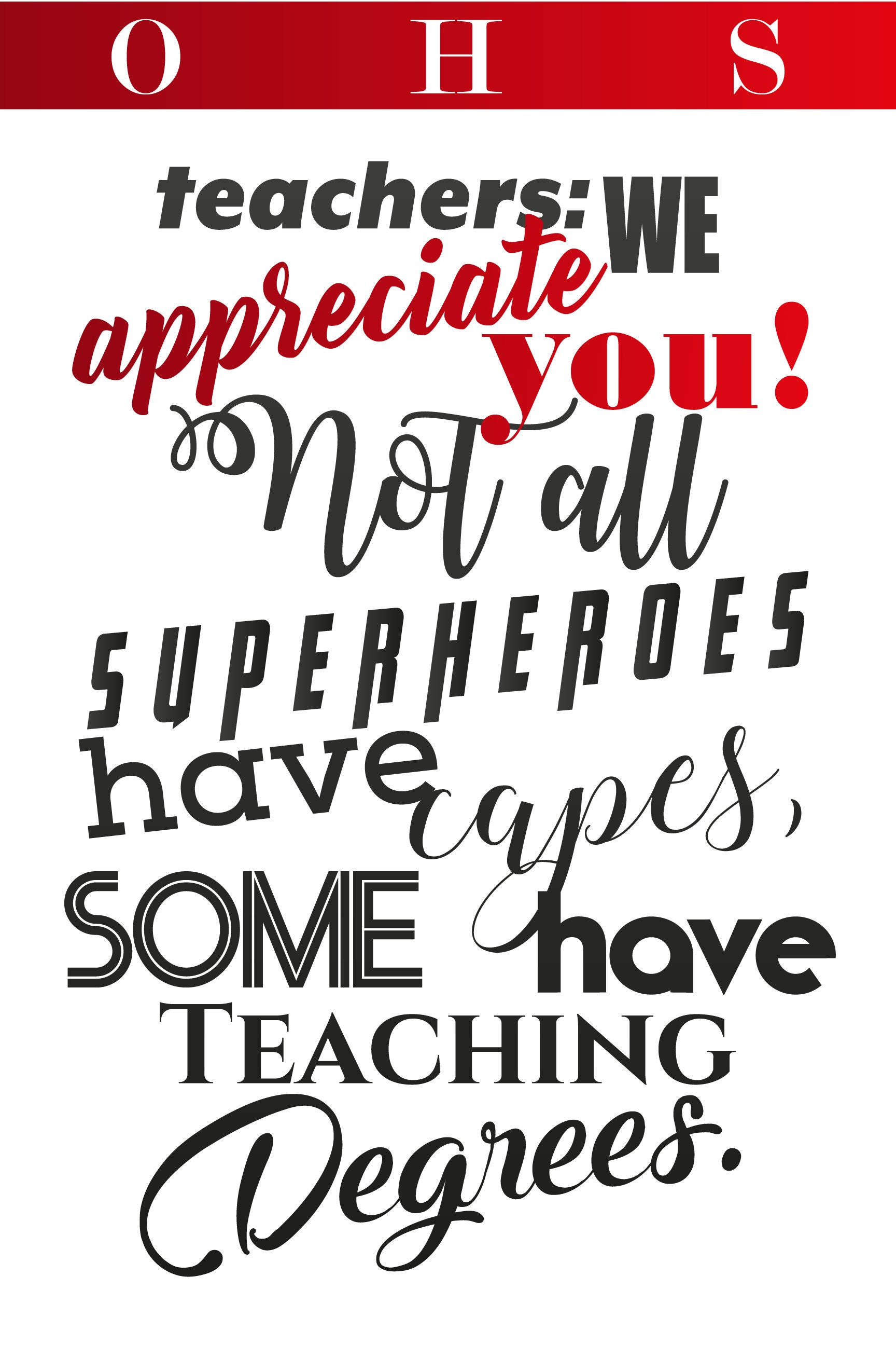 Thank You Teacher Banner Design Perfect for Teacher Appreciation Week ...