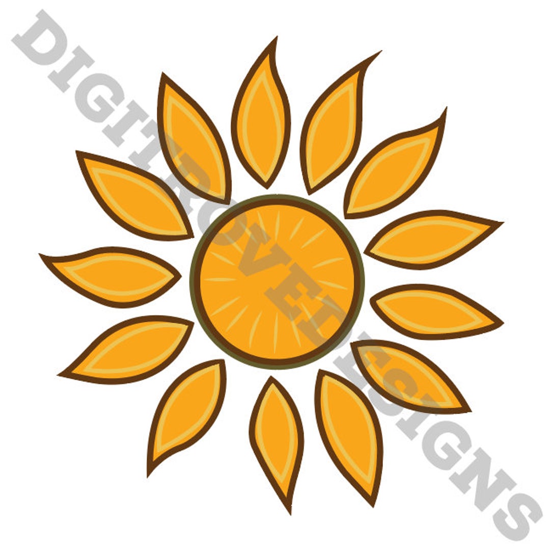 Sunflower Vector Digital Download, Clipart, in Svc, AI, Pdf, Png, Jpeg ...