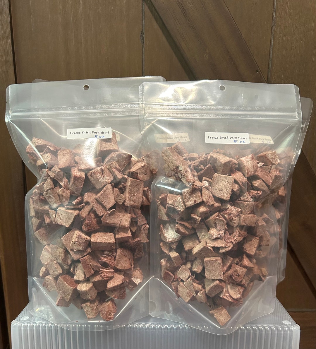USA Farm Fresh Freeze-dried Pork Heart Pet Treats Food Toppers for Dogs ...