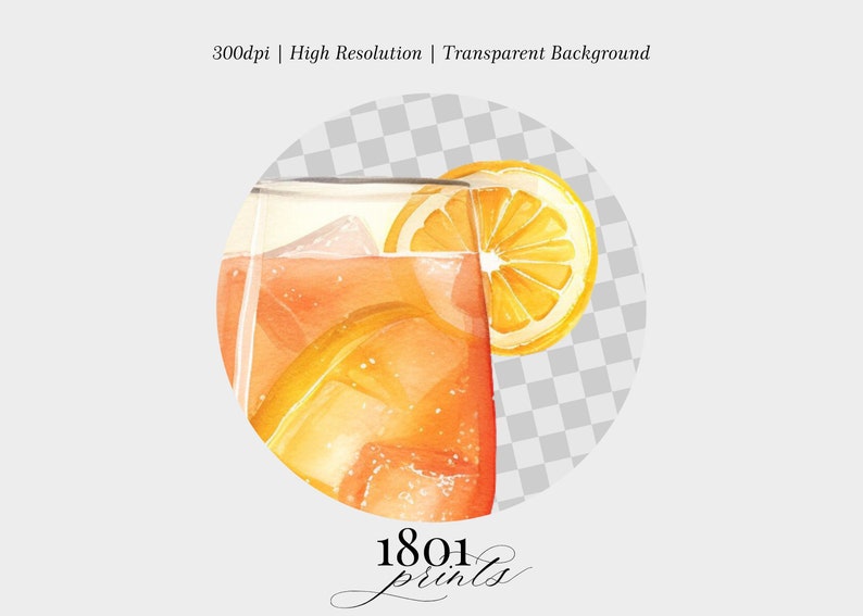 Sunset Mimosa Watercolor Illustration: Cocktail Clipart (digital ...