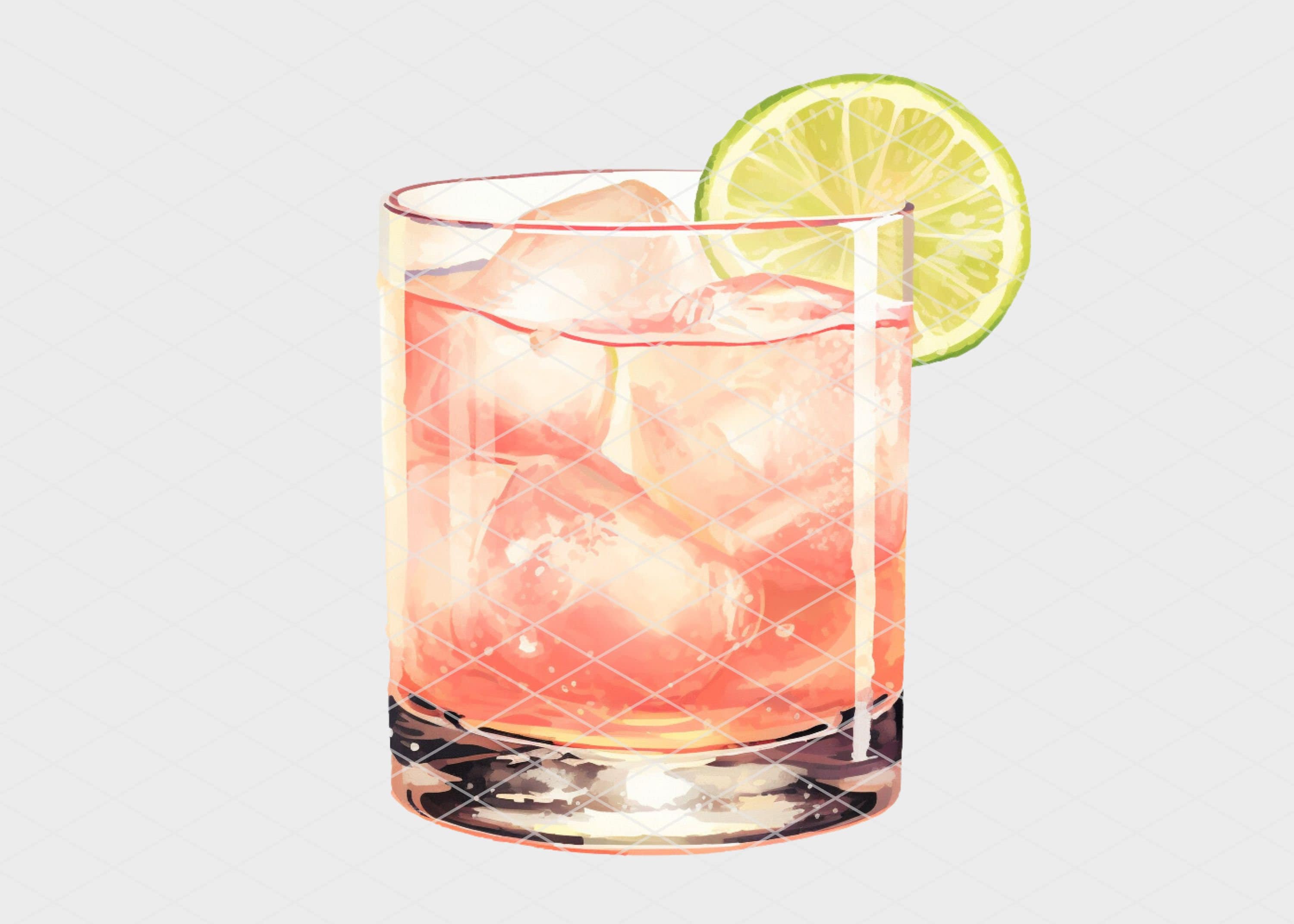Paloma Cocktail Graphic Illustration || Clipart Digital Download ...