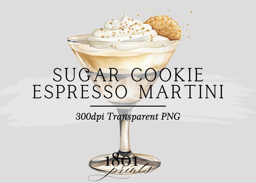 Sugar Cookie Espresso Martini Graphic Illustration || Holiday Christmas ...