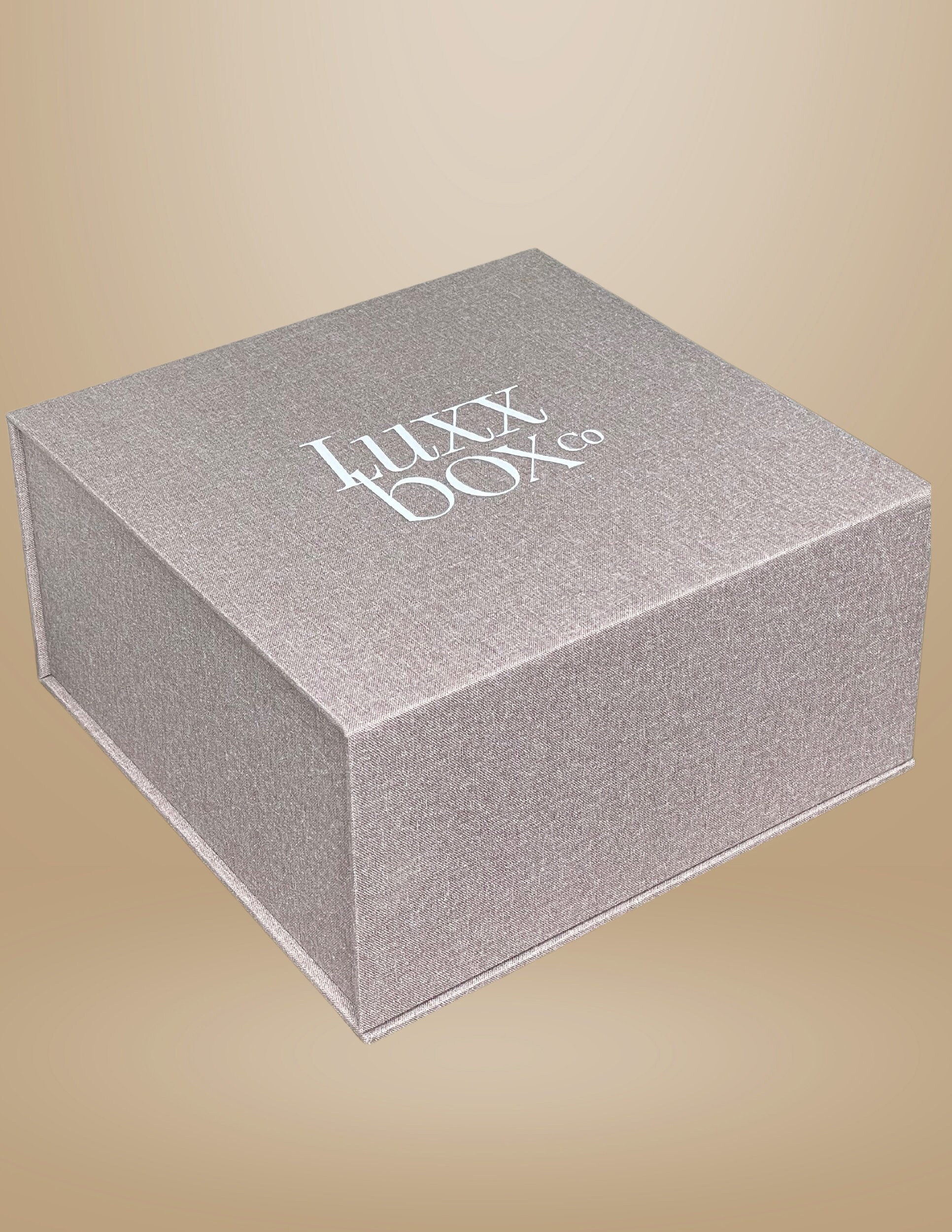 Large Linen Gift Box With Card Slot: Keepsake, Memory or Photo Box ...