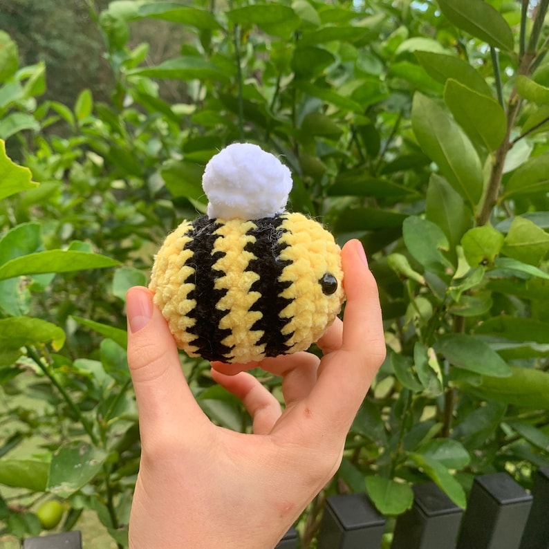 Cute Bee Handmade Custom Plushie Crocheted Bee Plushie With Custom ...