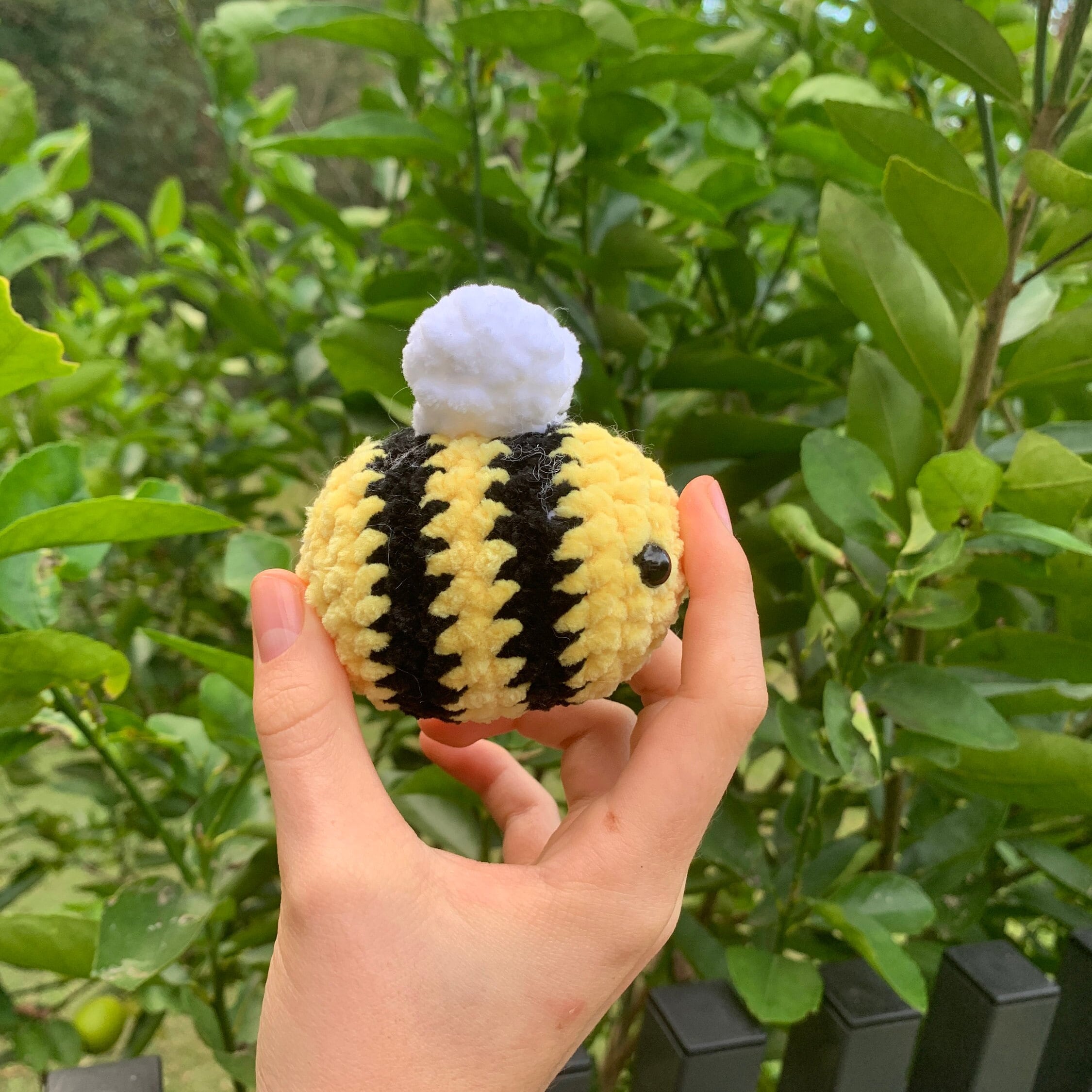 Cute Bee Handmade Custom Plushie Crocheted Bee Plushie With Custom ...