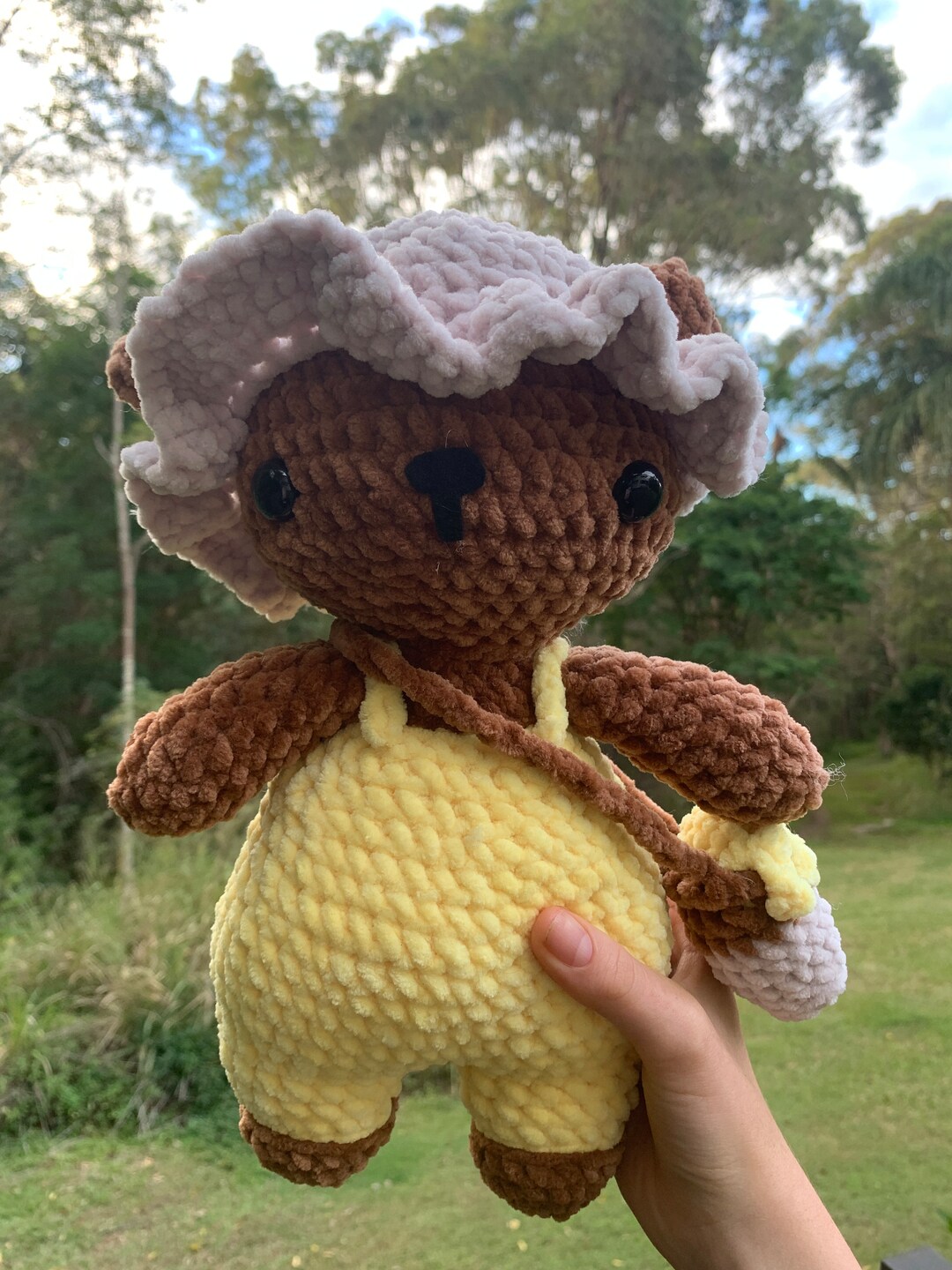 Chubby Honey Bee Teddy Bear Crochet Honey Pot Bear Plushie Amigurumi ...