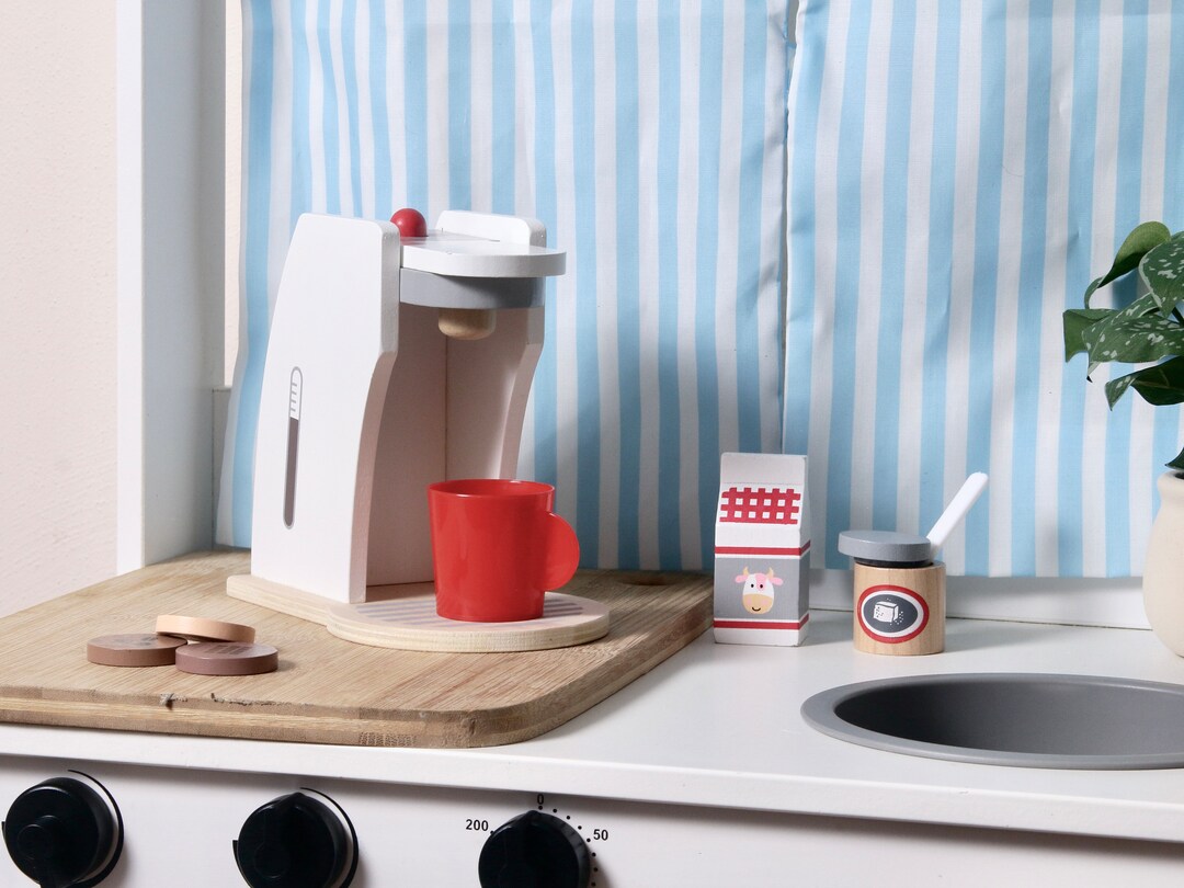 Coffee Machine Toy Set With Accessories Pretend Play Toy Montessori ...