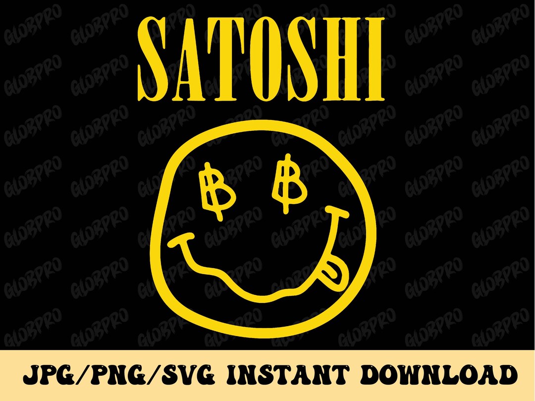 Satoshi Smile Face SVG PNG Satoshi Bitcoin SVG Yellow Satoshi Png Svg ...