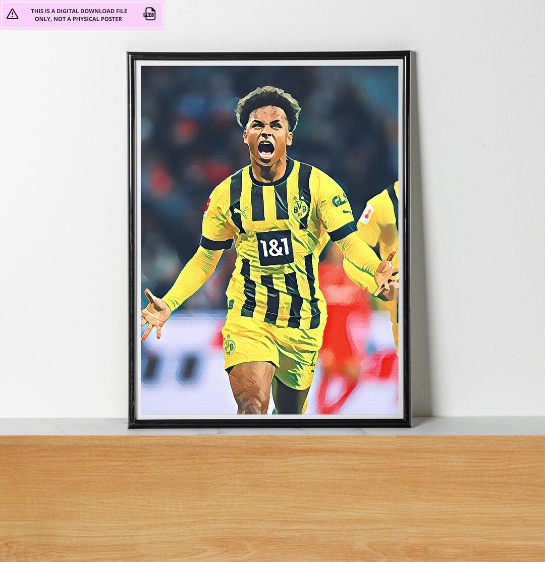 KARIM ADEYEMI Printable Poster borussia Dortmundadeyemi Digital Print ...