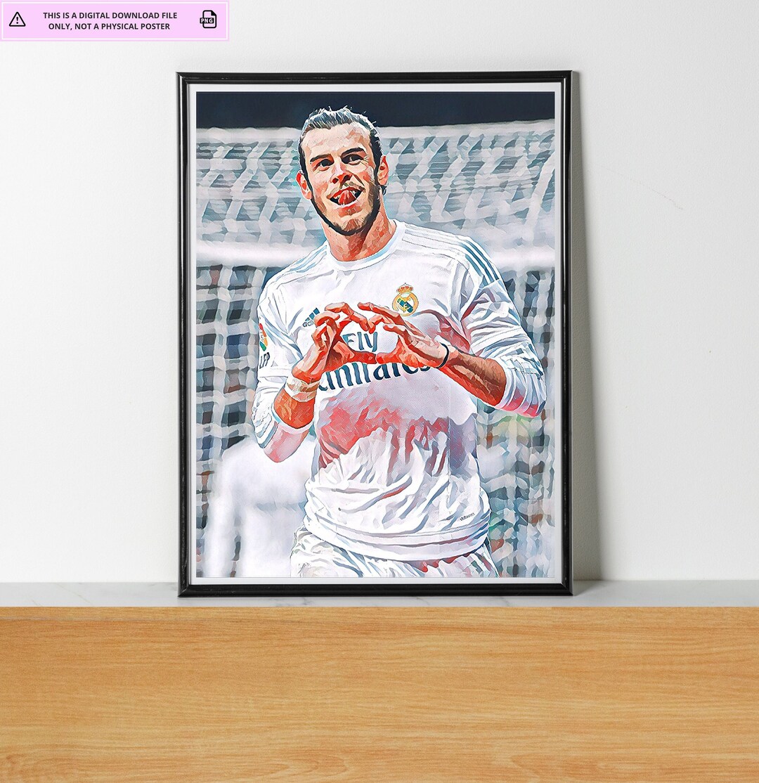 GARETH BALE Printable Poster Real Madrid Digital Print Gareth Bale Wall ...