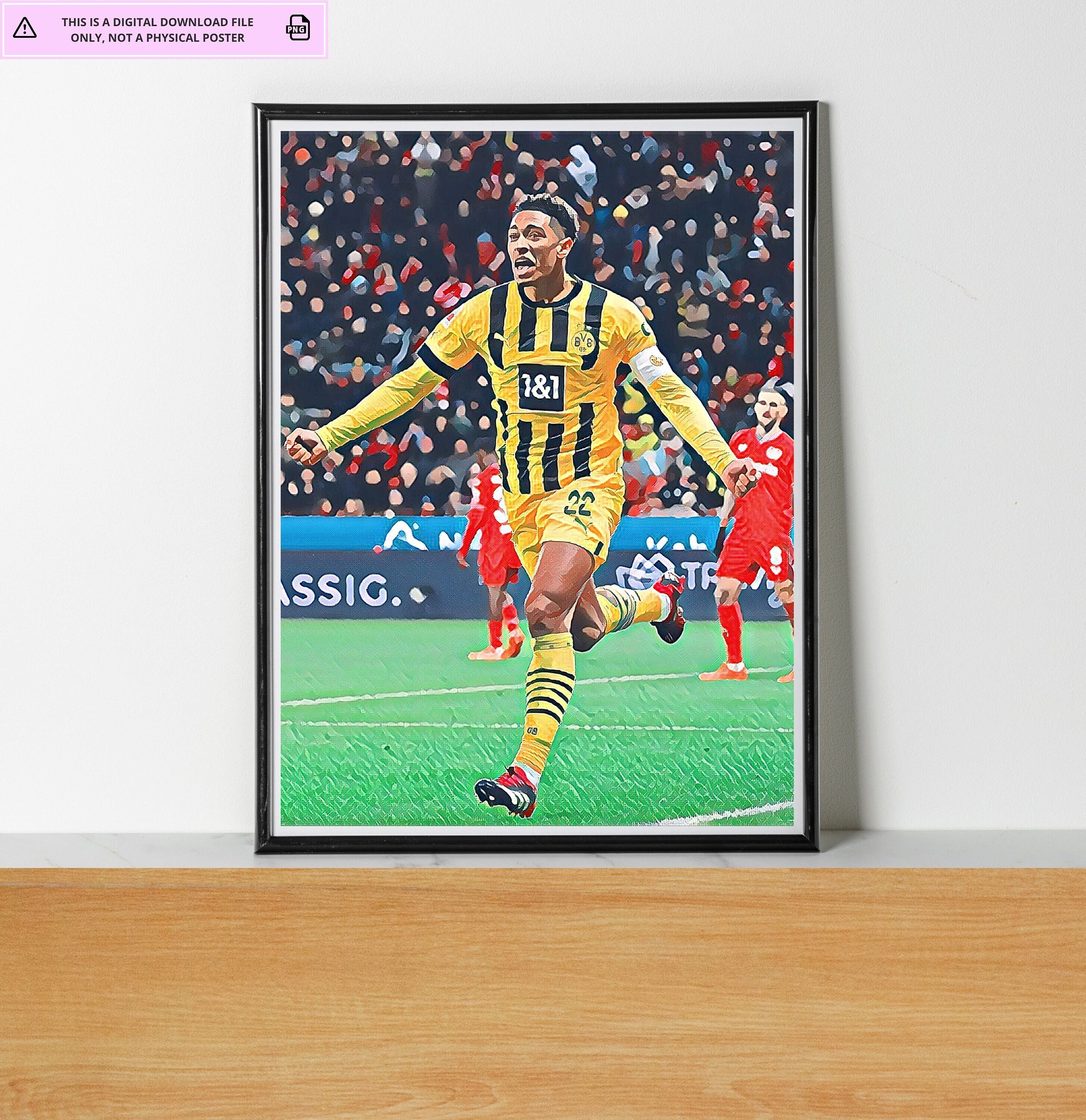 JUDE BELLINGHAM Printable Poster Borussia Dortmund Bellinham Digital ...