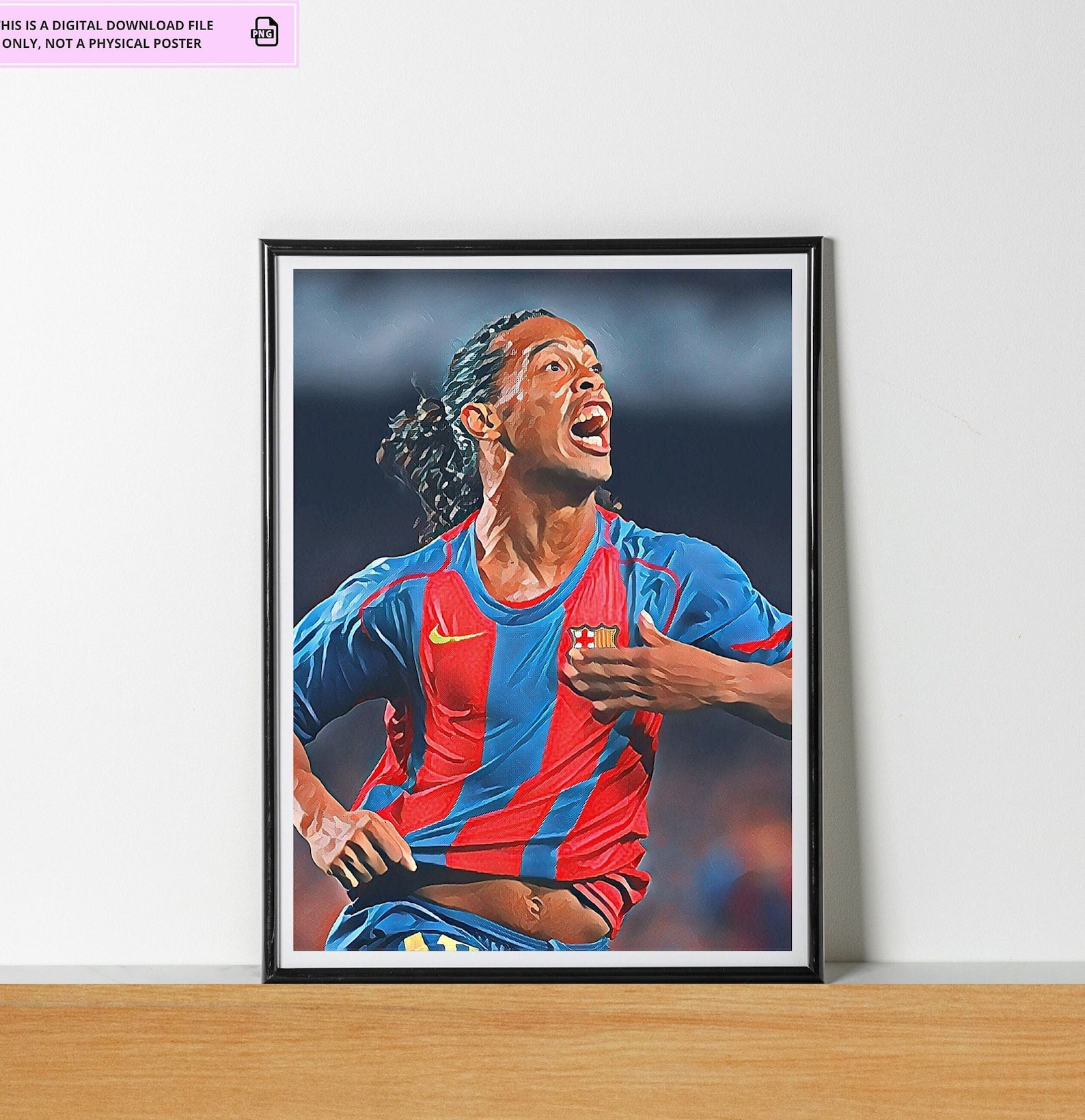 RONALDINHO Printable Poster FC Barcelonafc Barcelona Poster, Ronaldinho ...