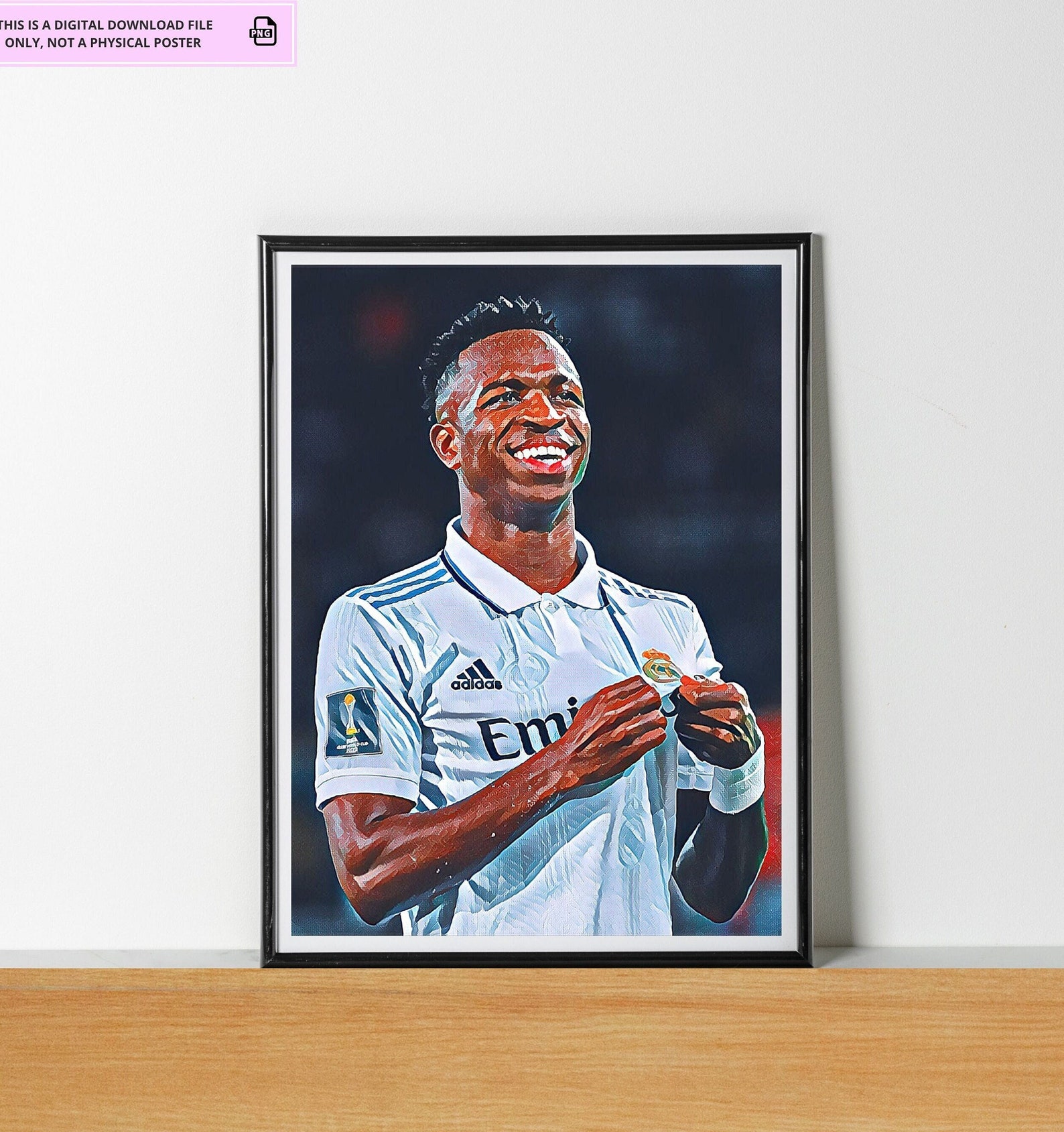 VINICIUS JUNIOR Printable Poster Real Madrid Vinicius Junior Digital ...