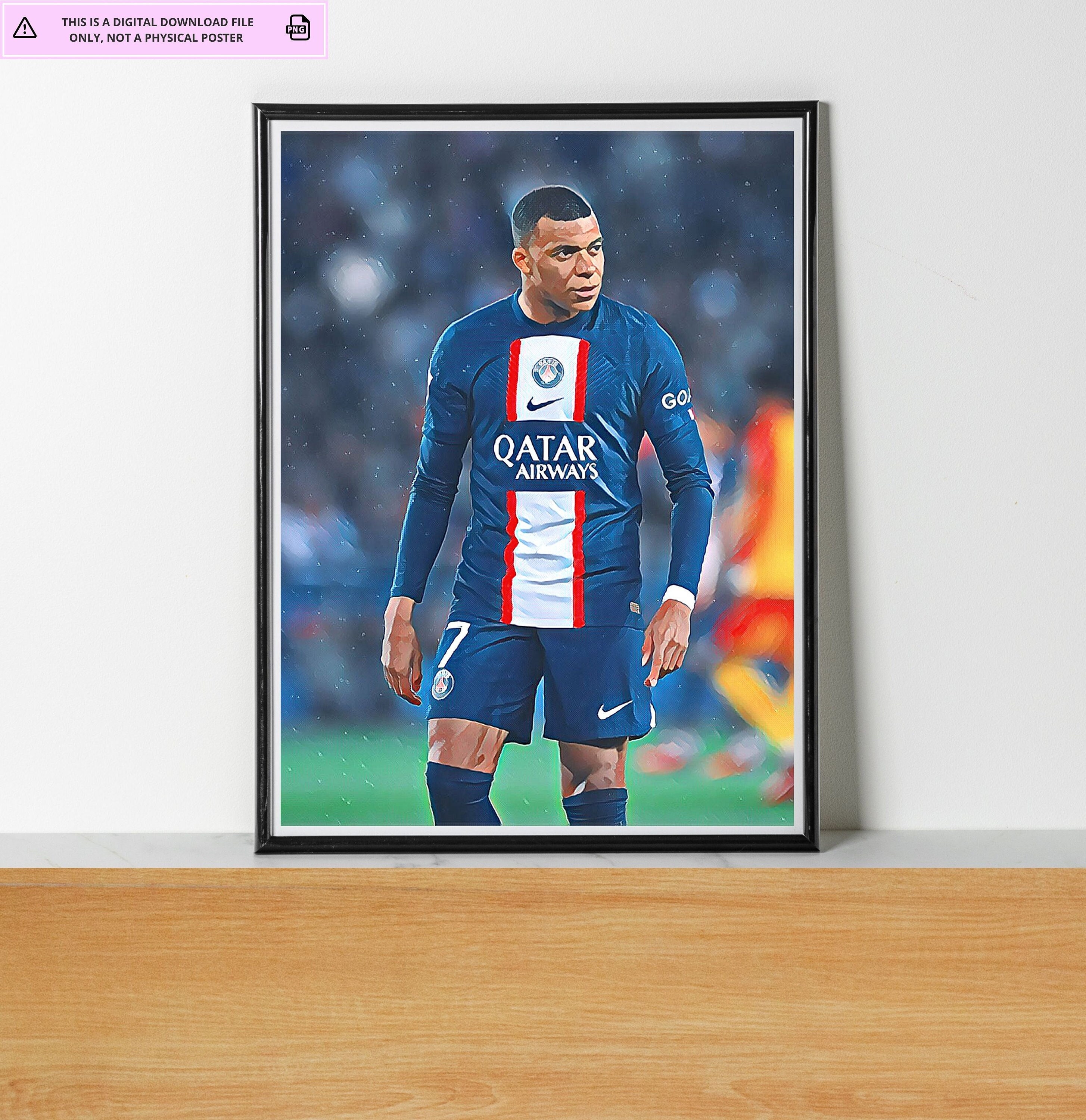 KYLIAN MBAPPÉ Printable Poster PSG Poster Paris Saint Germain Digital ...