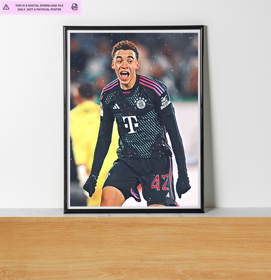 JAMAL MUSIALA Printable Poster Bayern Munich Musiala Digital Print ...
