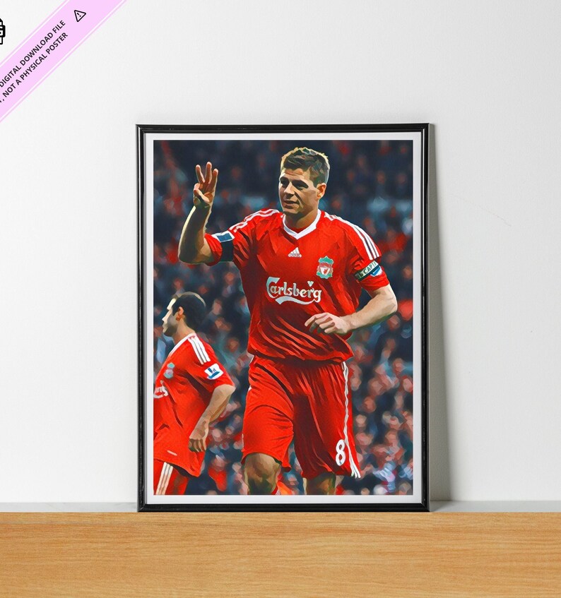 STEVEN GERRARD Printable Poster LIVERPOOL Digital Print Digital ...