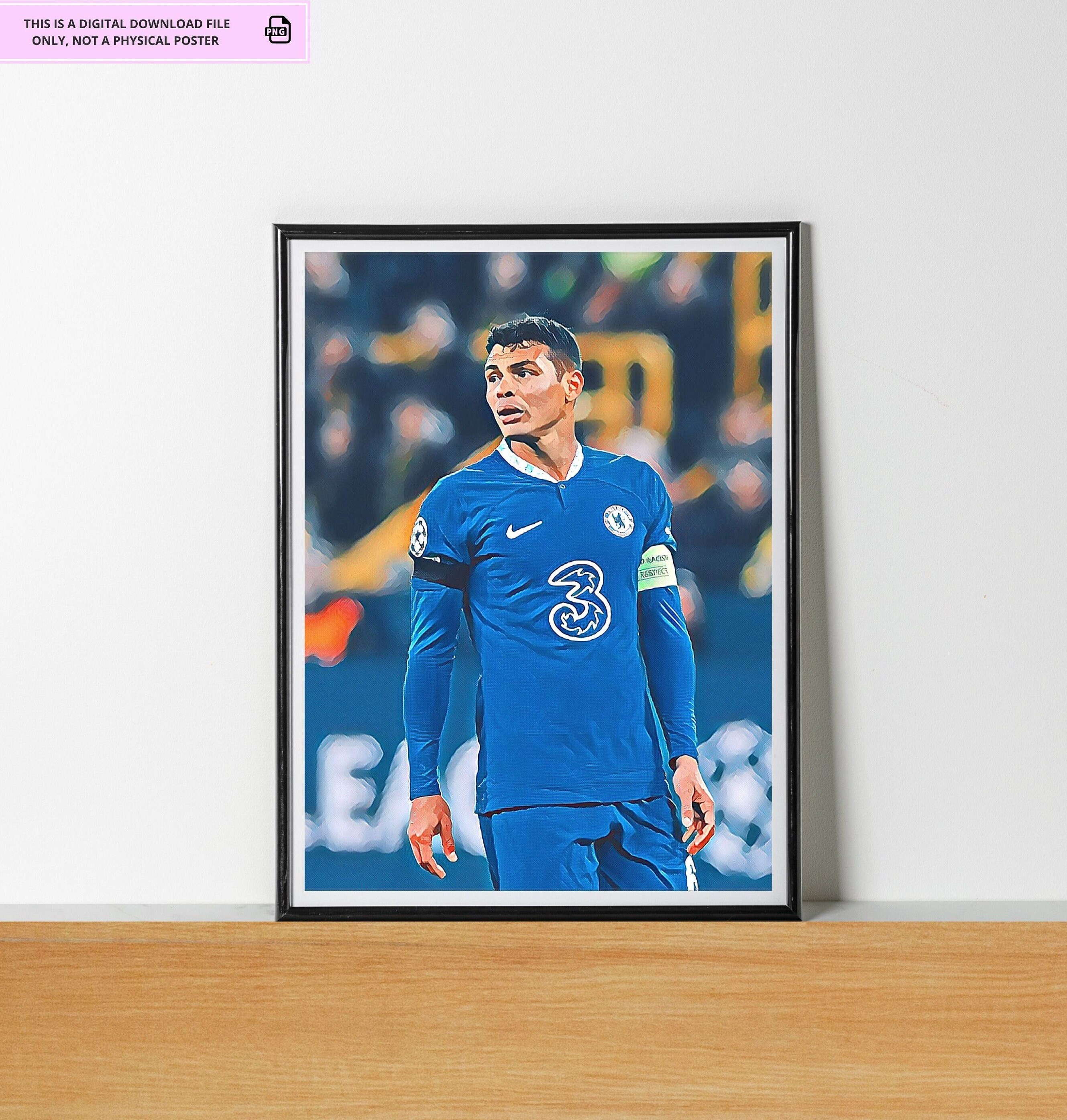 THIAGO SILVA Printable Poster Chelsea FC Chelsea Digital Print Digital ...