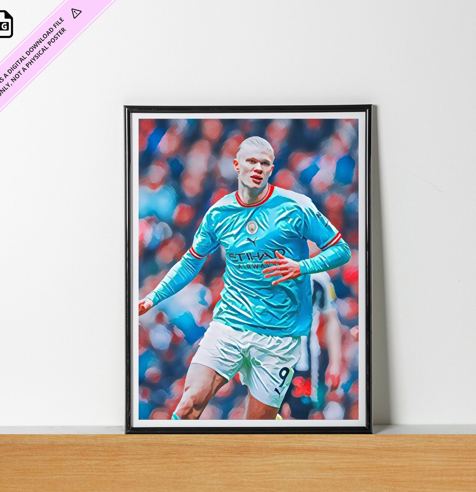 ERLING HAALAND Printable Poster Manchester City Digital Print Digital ...