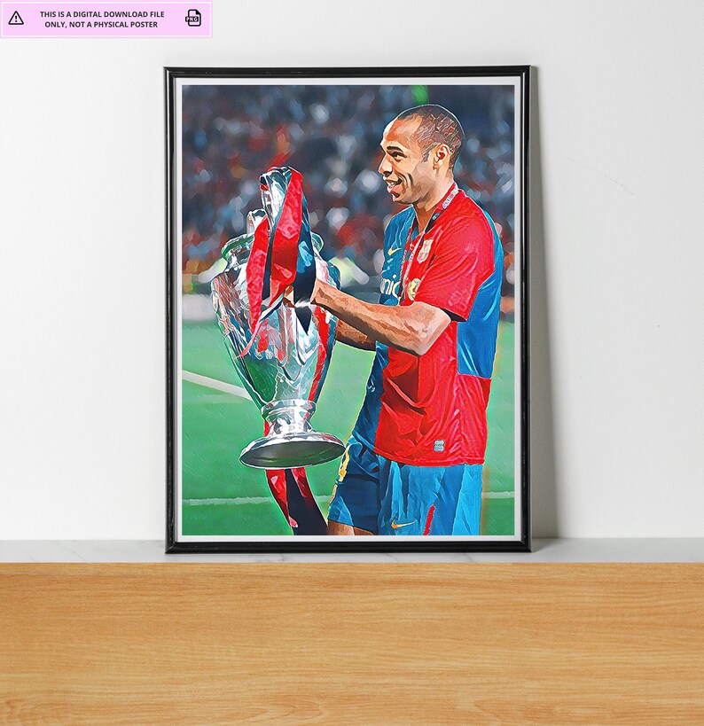 THIERRY HENRY Printable Poster FC Barcelonathierry Henry Poster, Soccer ...