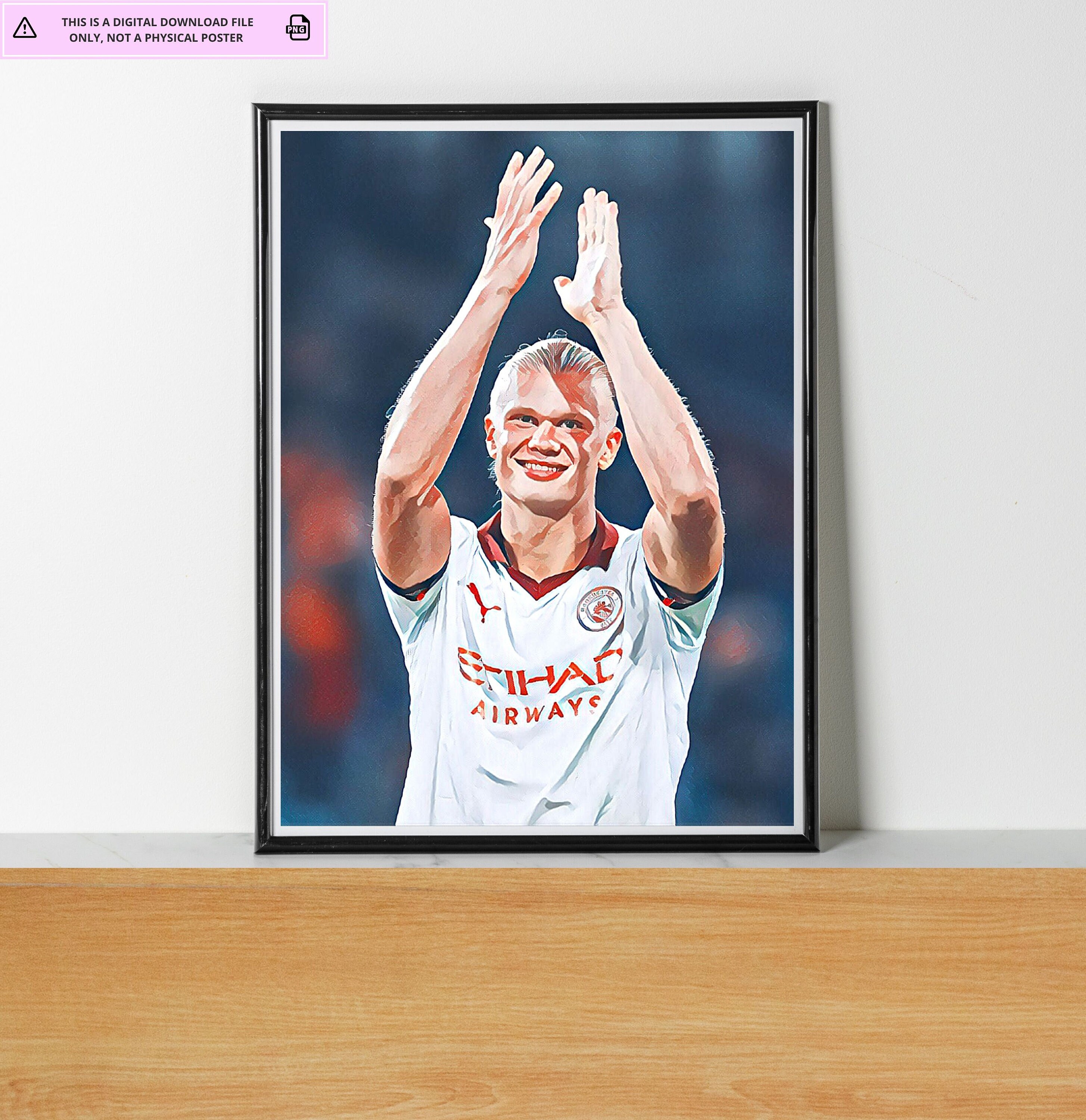ERLING HAALAND Printable Poster Manchester City Digital Print Haaland ...