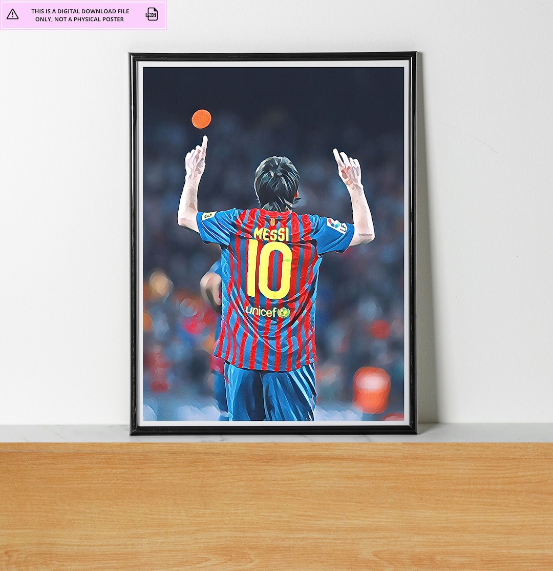 LIONEL MESSI Printable Poster Barcelona Leo Messi Digital Print Messi ...