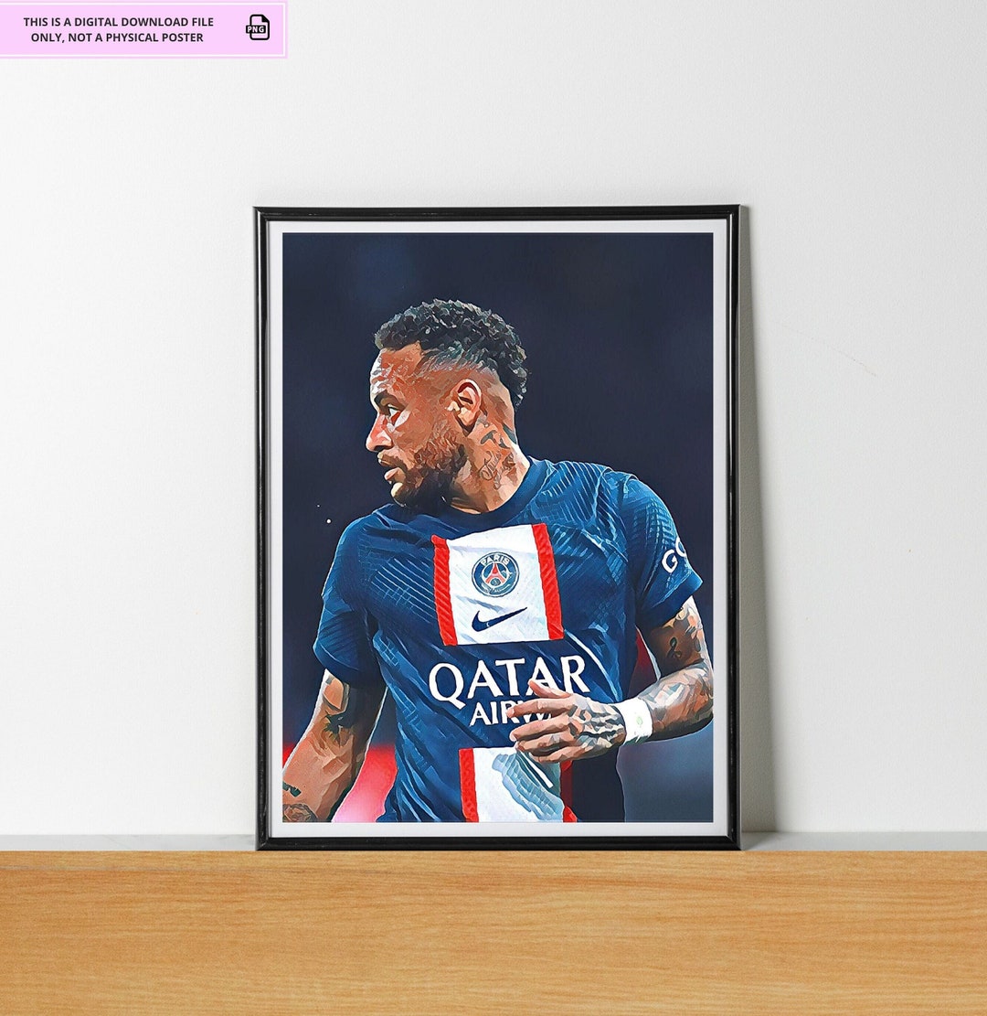NEYMAR JR Poster (paris Saint Germain) -neymar Digital Print, Neymar ...