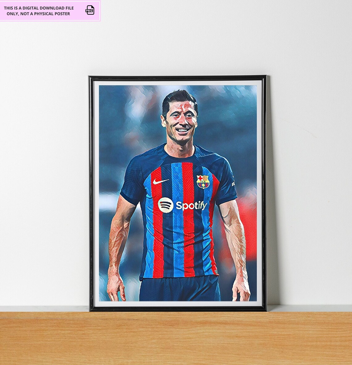 ROBERT LEWANDOWSKI Printable Poster BARCELONA Robert Lewandowski ...