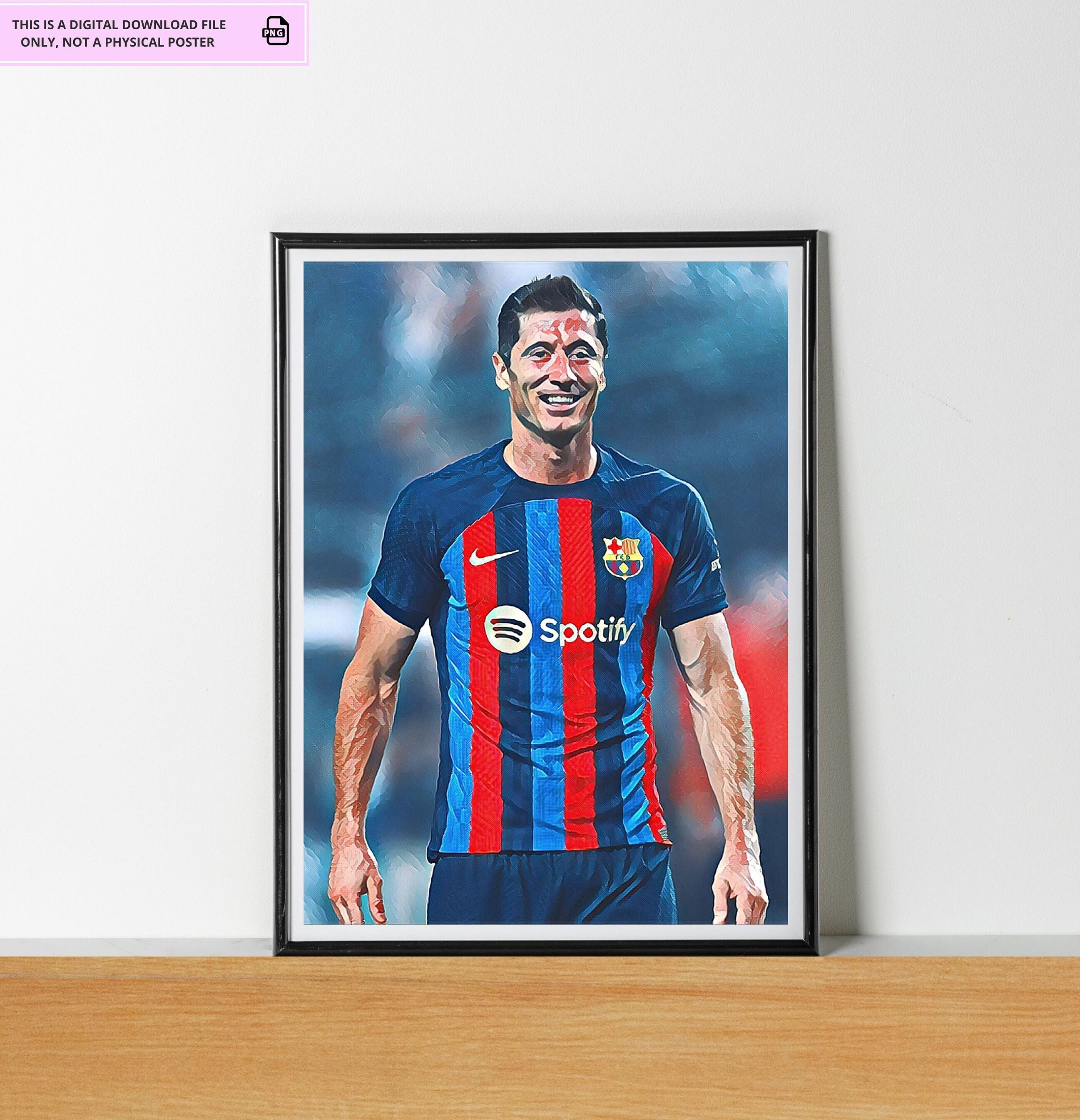 ROBERT LEWANDOWSKI Printable Poster BARCELONA Robert Lewandowski ...