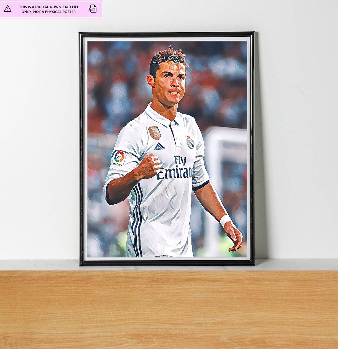 CRISTIANO RONALDO Printable Poster real Madrid cristiano - Etsy