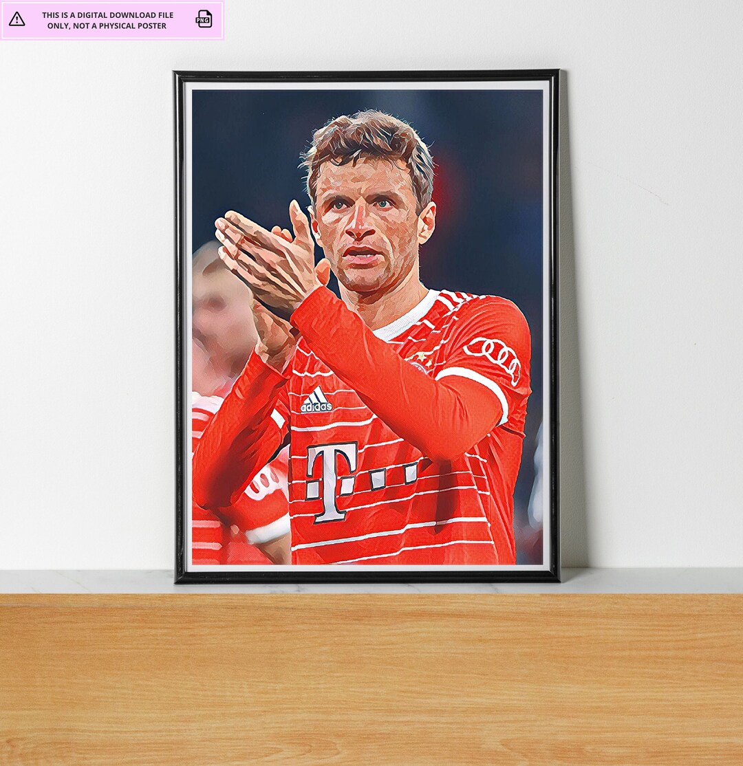 THOMAS MULLER Printable Poster bayern Munchenbayern Munchen - Etsy