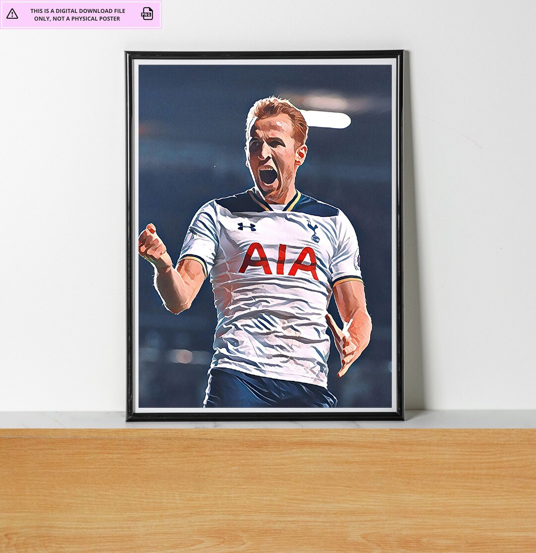 HARRY KANE Printable Poster tottenham Hotspurdigital Print, Harry Kane ...