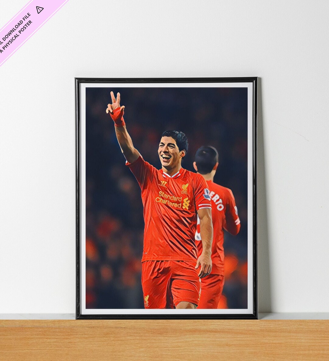 LUIS SUAREZ Printable Poster LIVERPOOL Digital Print Digital Faceless ...