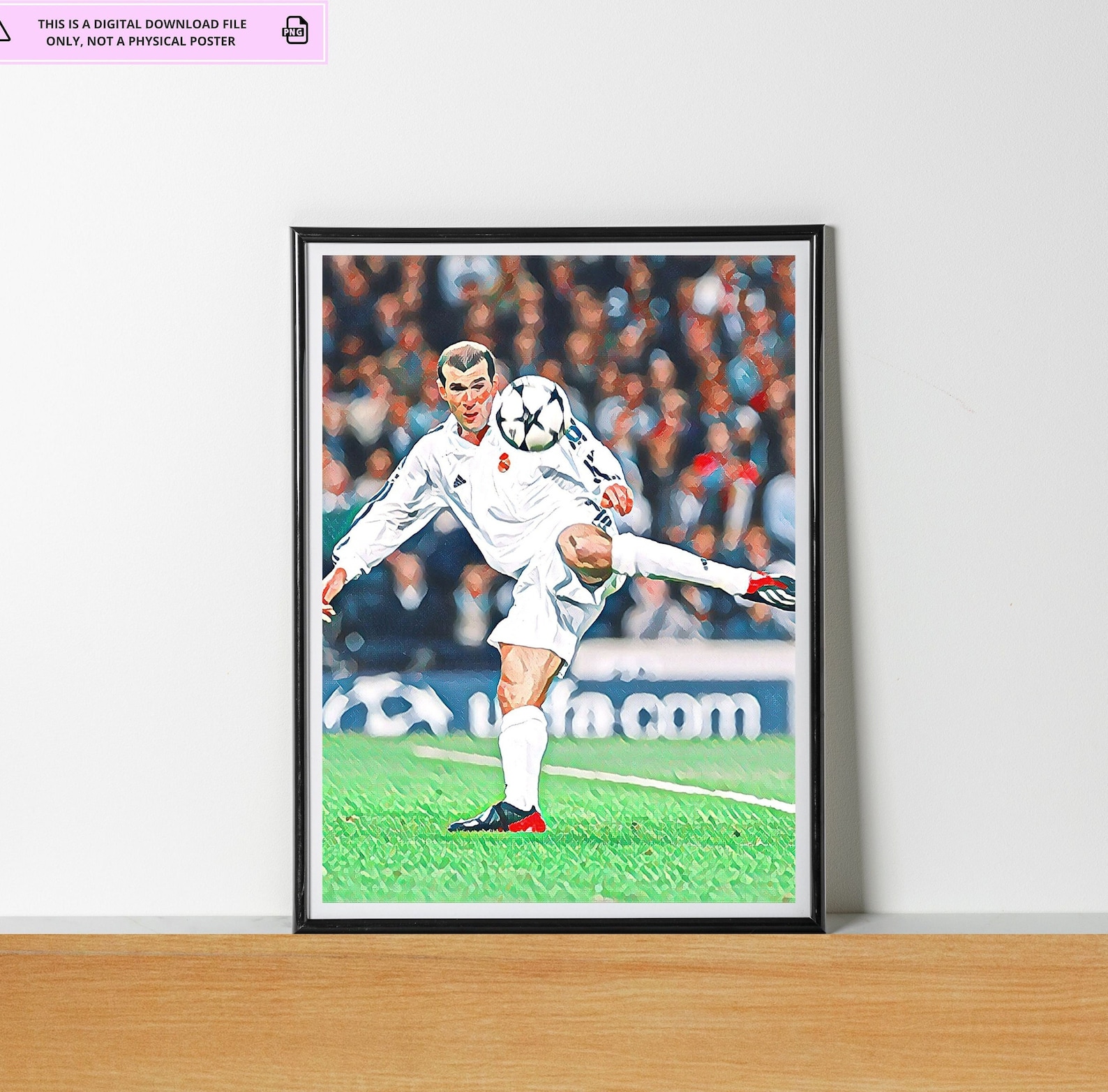 ZINEDINE ZIDANE Printable Poster Real Madrid Digital Poster Real Madrid ...