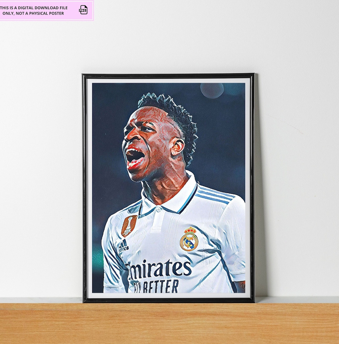 VINICIUS JR Printable Poster real Madrid Vinicius Junior Digital Print ...