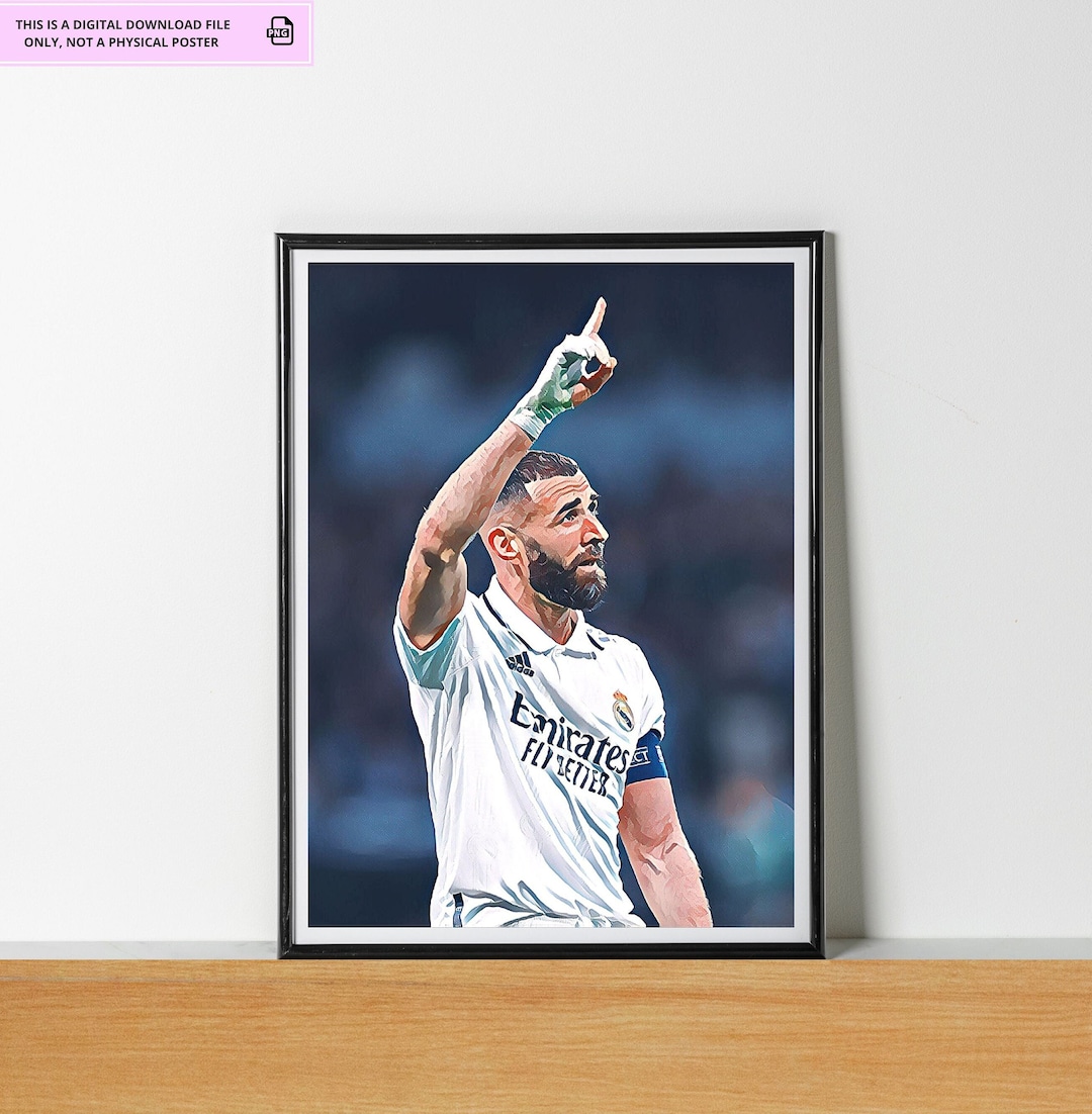 KARIM BENZEMA Printable Poster real Madrid Karim Benzema - Etsy