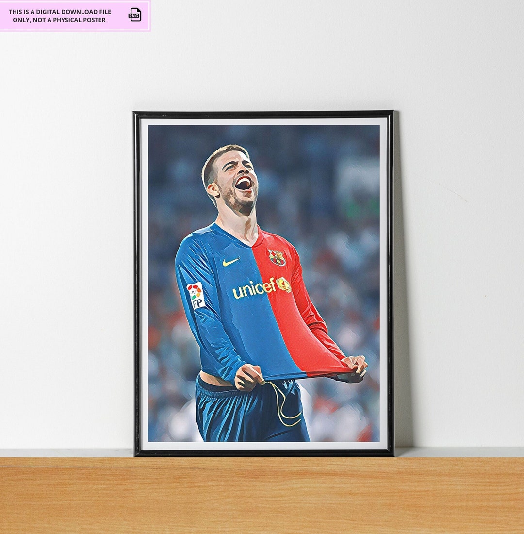 GERARD PIQUE Printable Poster FC Barcelona Gerard Pique Digital Print ...